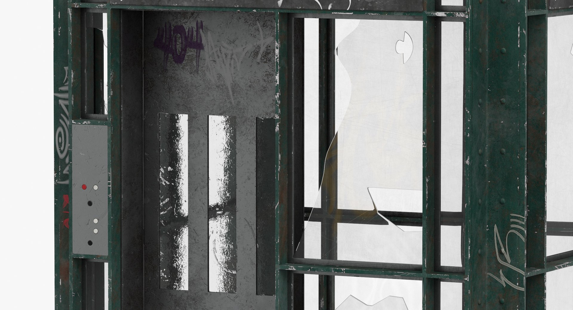 Subway Entrance 03 Destroyed 3D Model - TurboSquid 2069427