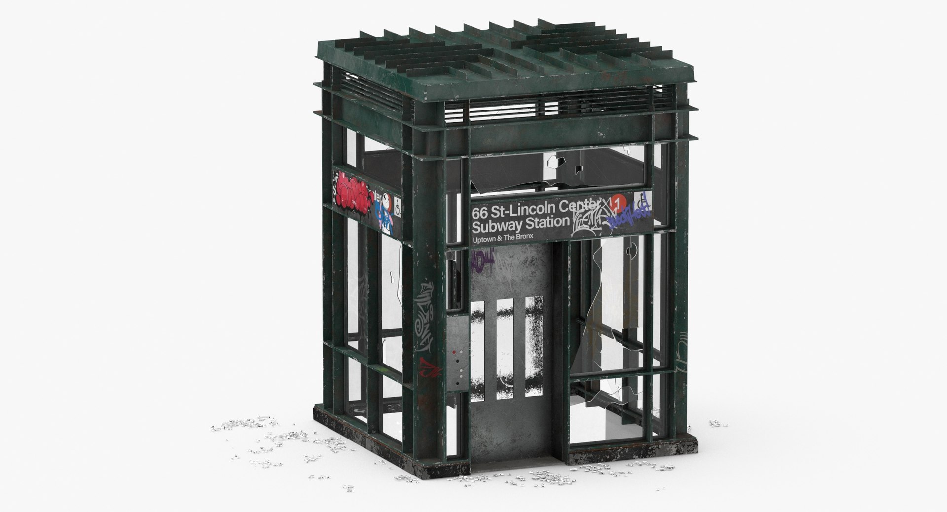 Subway Entrance 03 Destroyed 3D model - TurboSquid 2069427