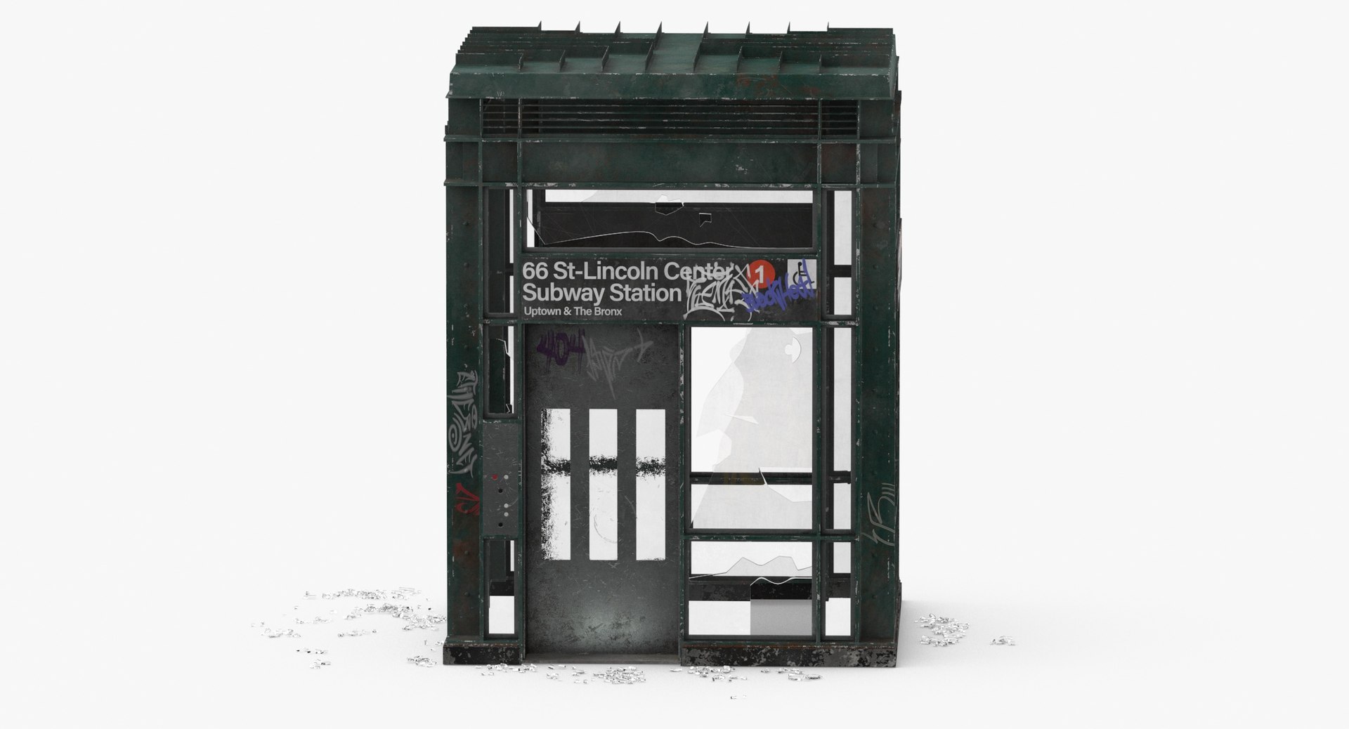 Subway Entrance 03 Destroyed 3D Model - TurboSquid 2069427