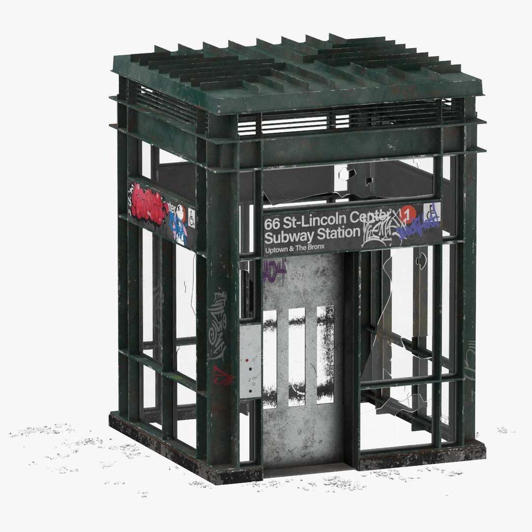 Subway Entrance 03 Destroyed 3D model - TurboSquid 2069427