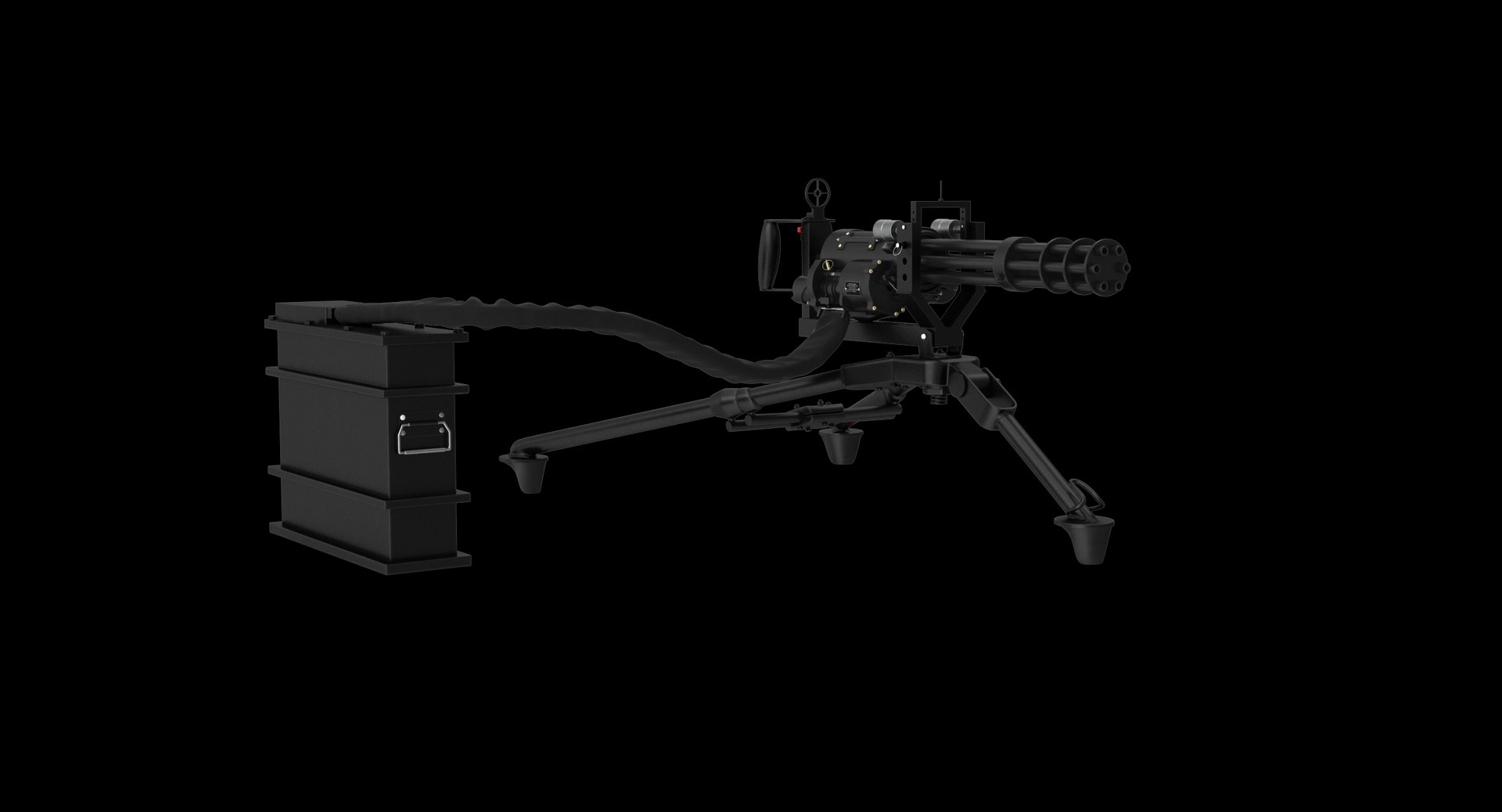 Minigun M134 Tripod Mount 3D - TurboSquid 1215015