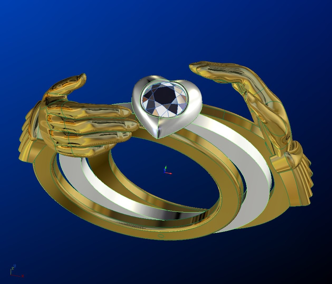 3D model claddagh ring - TurboSquid 1545967