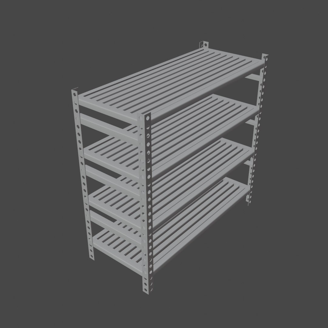 3D Metal Shelf B 01 Model - TurboSquid 2298675
