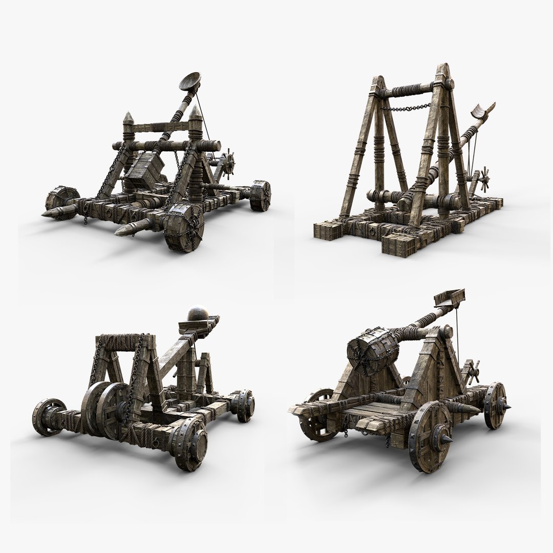 3D CATAPULT WAR MACHINE SIEGE ENGINE PACK COLLECTION AAA NEXTGEN ...