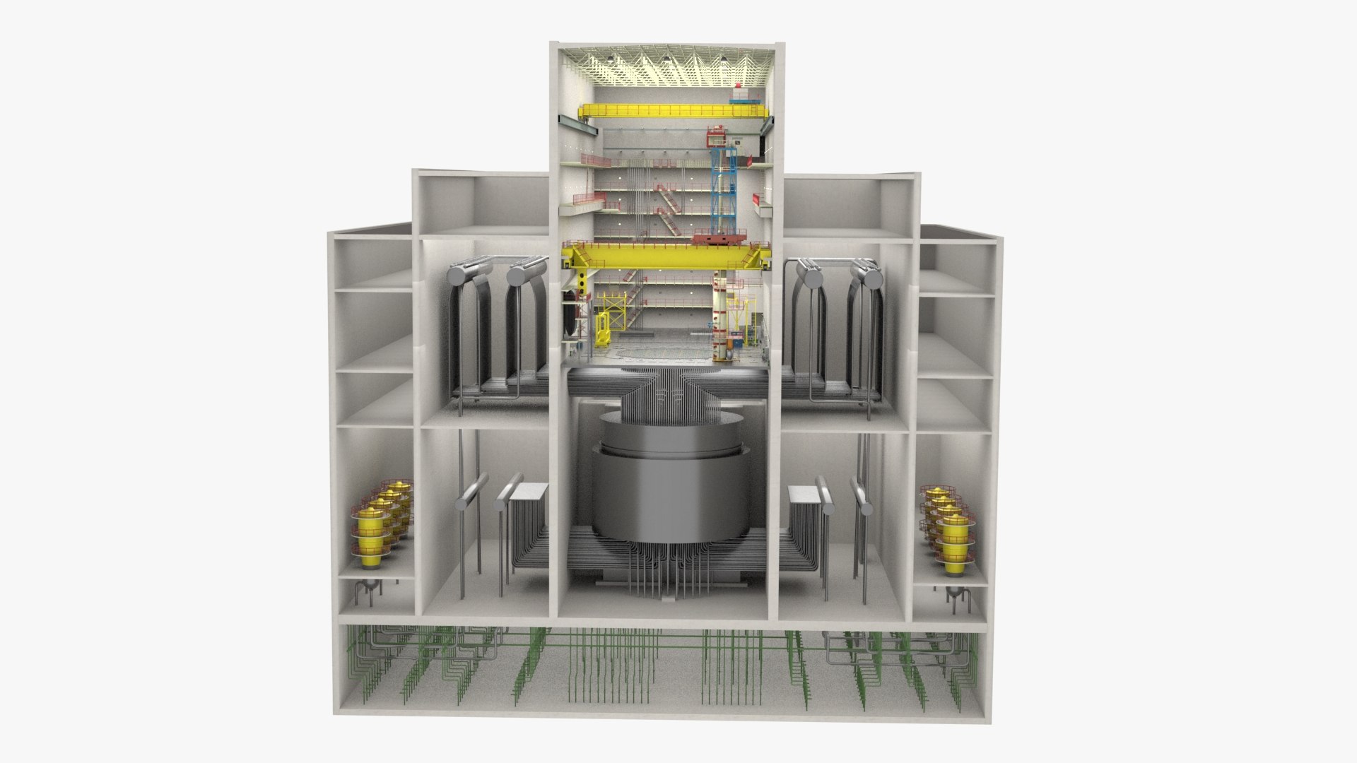 Chernobyl Reactor Cross Section 3D - TurboSquid 2303572