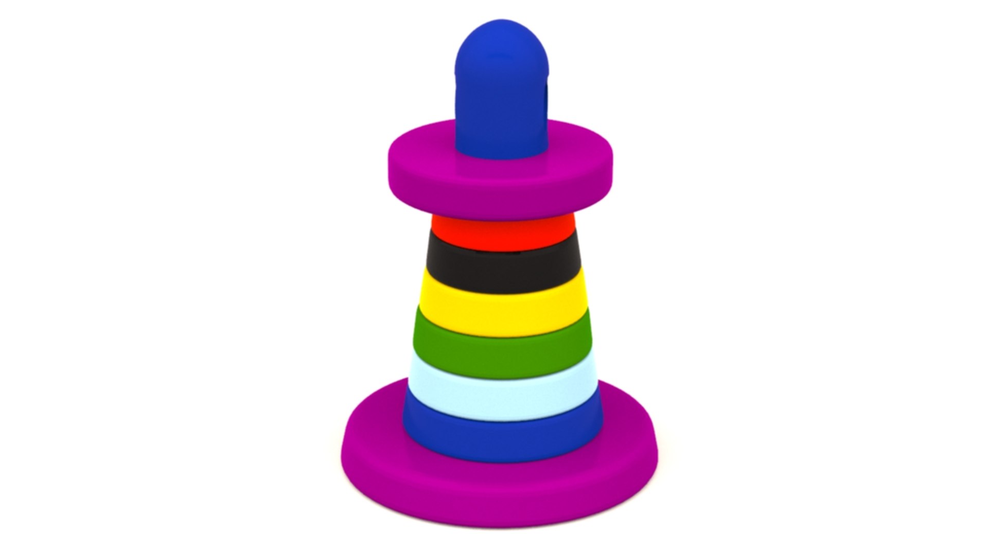 3D ring stacker model - TurboSquid 1501509