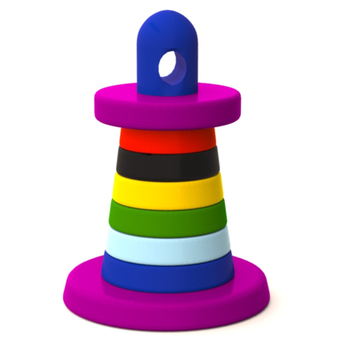 3D ring stacker model - TurboSquid 1501509