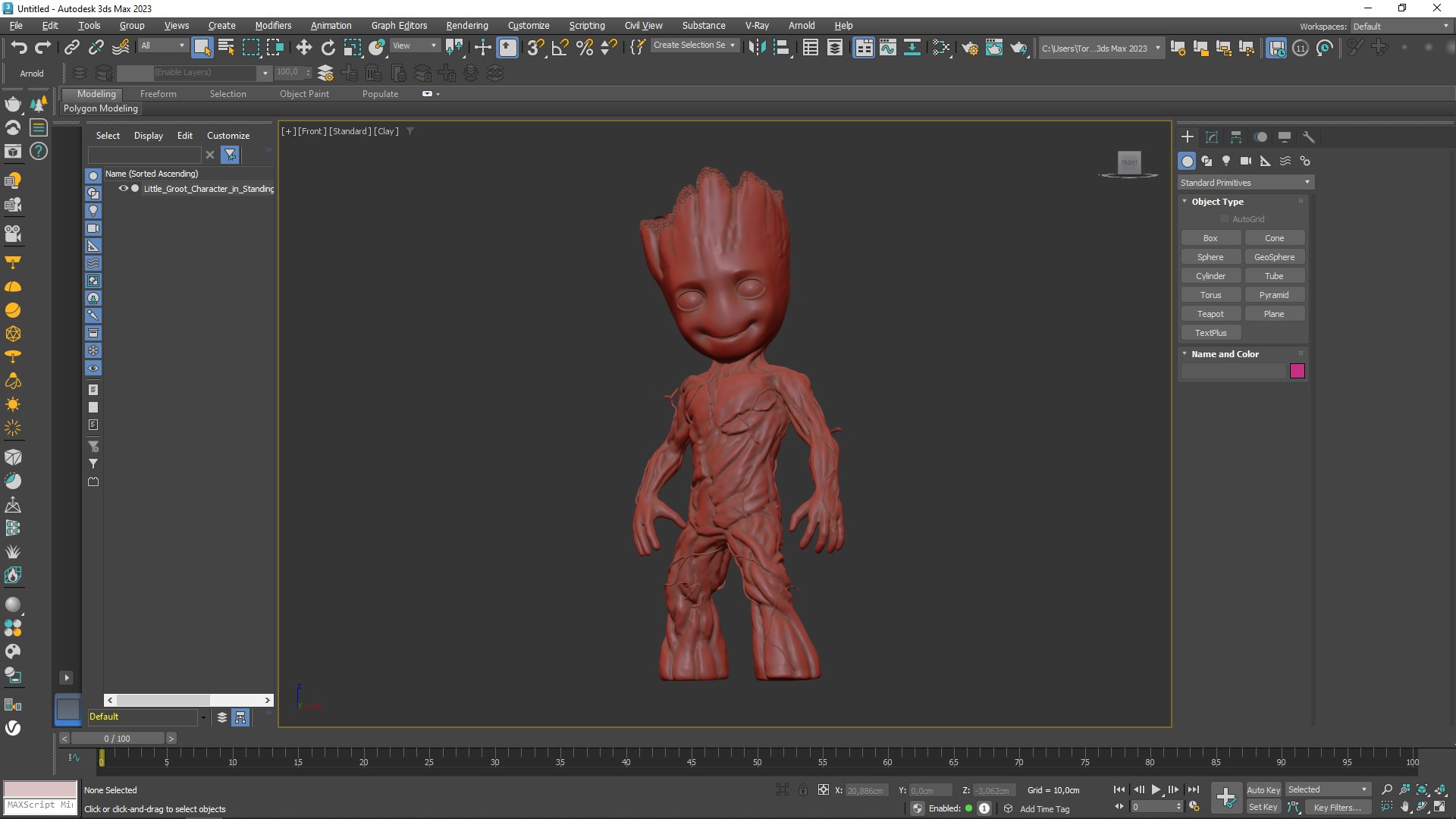 3D Model Little Groot Character In Standing Pose For 3D Print ...