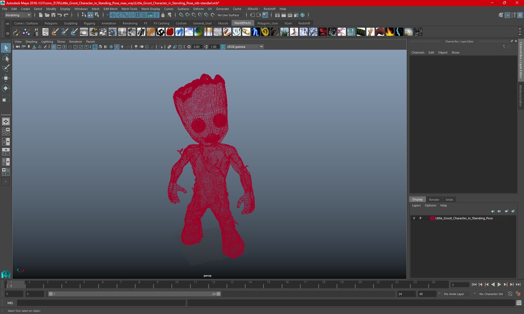 3D Model Little Groot Character In Standing Pose For 3D Print ...