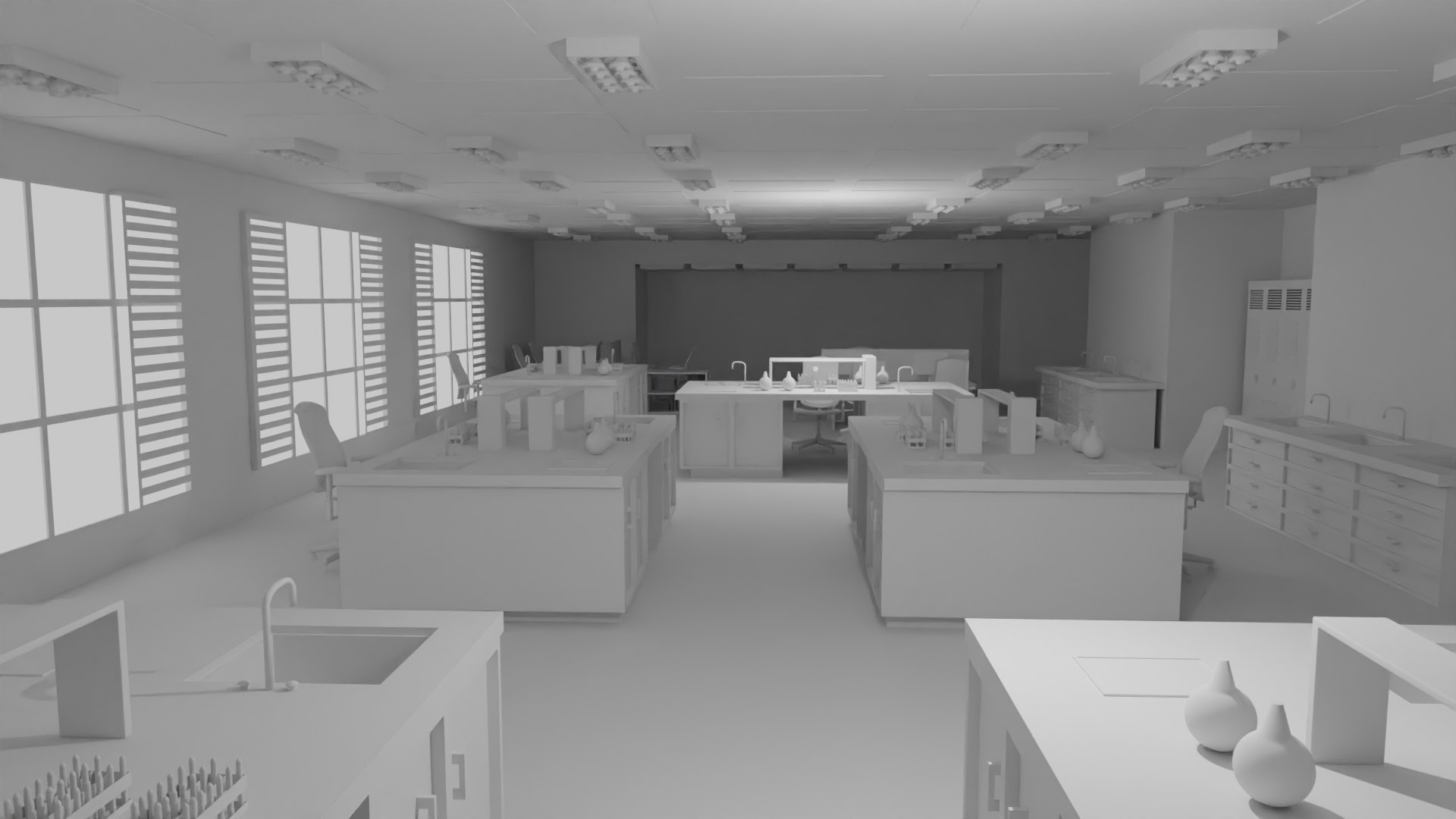Laboratory Interior No Material 3D Model - TurboSquid 2178850