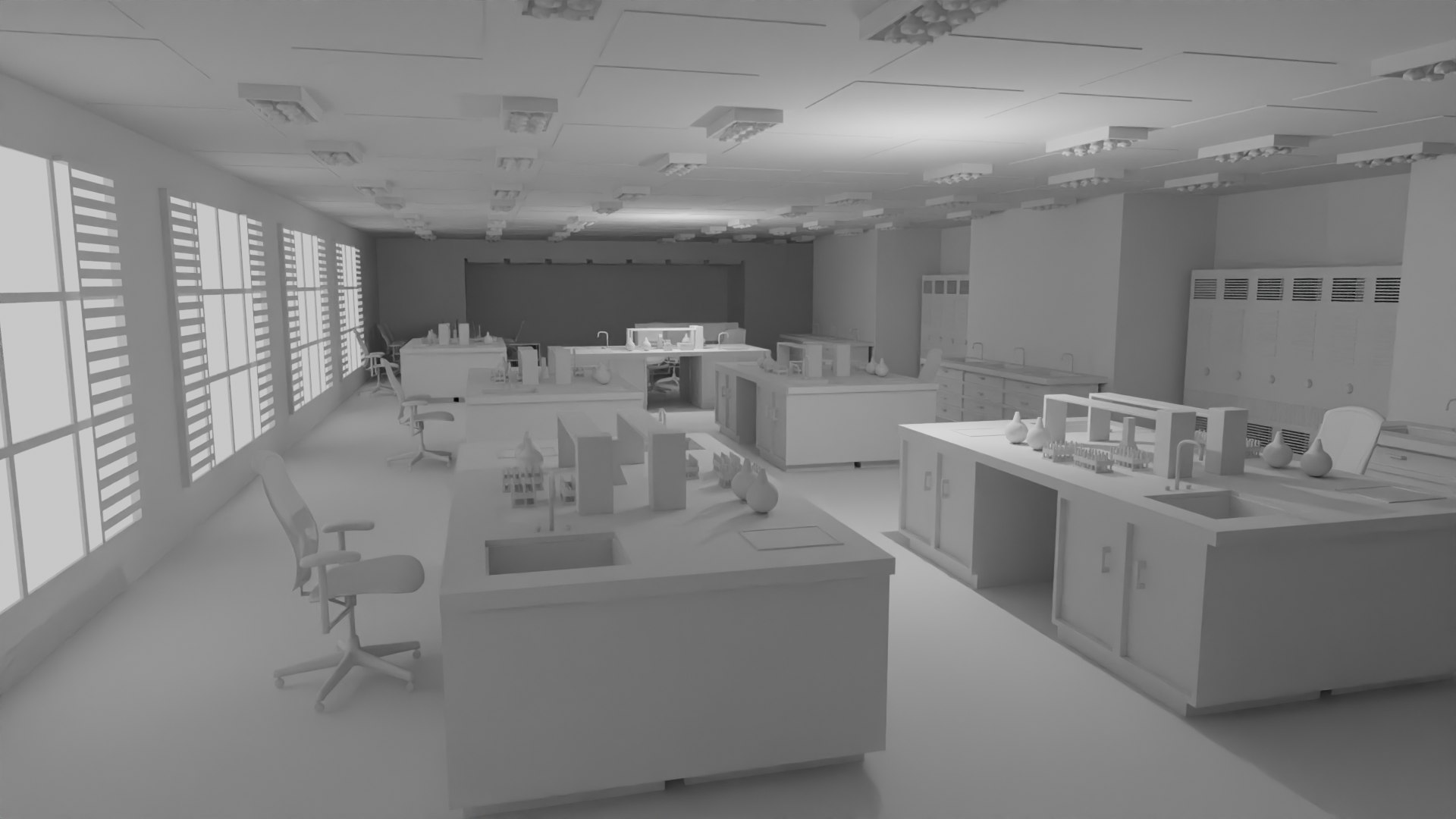 Laboratory Interior No Material 3D Model - TurboSquid 2178850