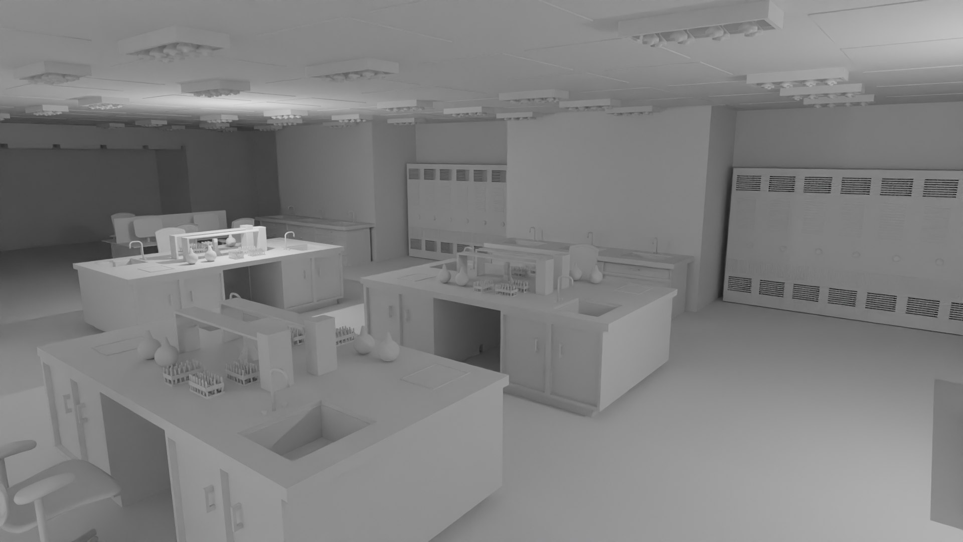 Laboratory Interior No Material 3D Model - TurboSquid 2178850