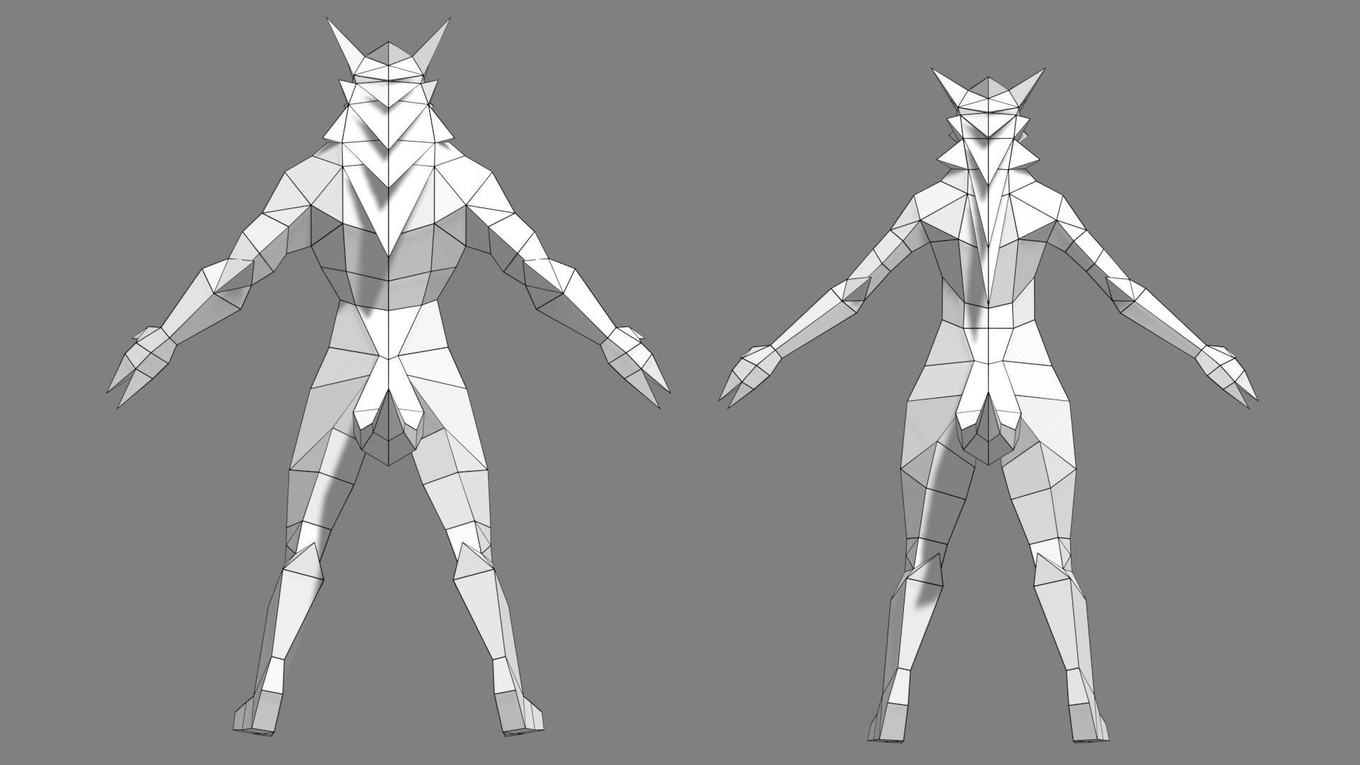 3D Low Poly Werewolfs - TurboSquid 2081448