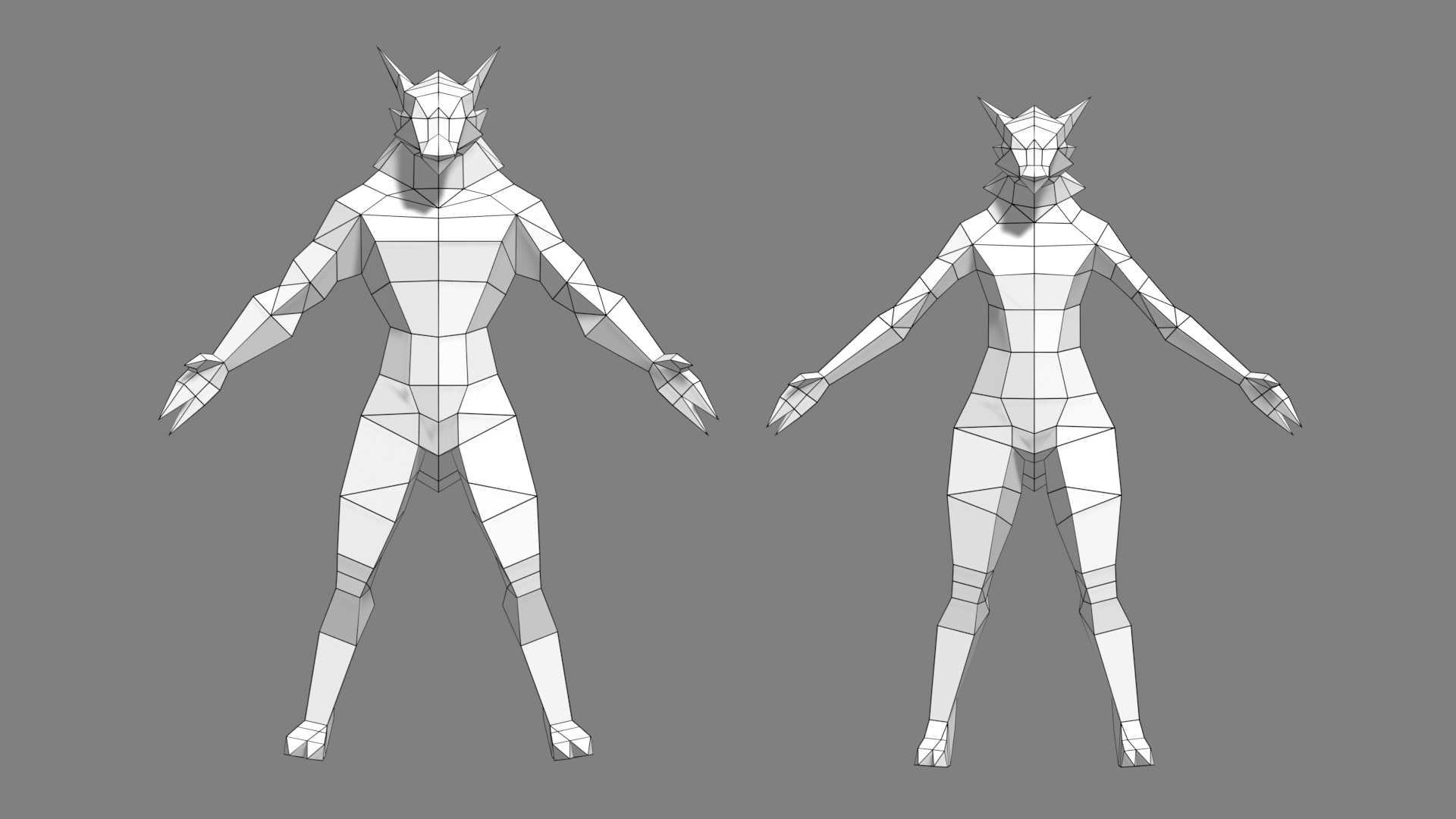 3D Low Poly Werewolfs - TurboSquid 2081448