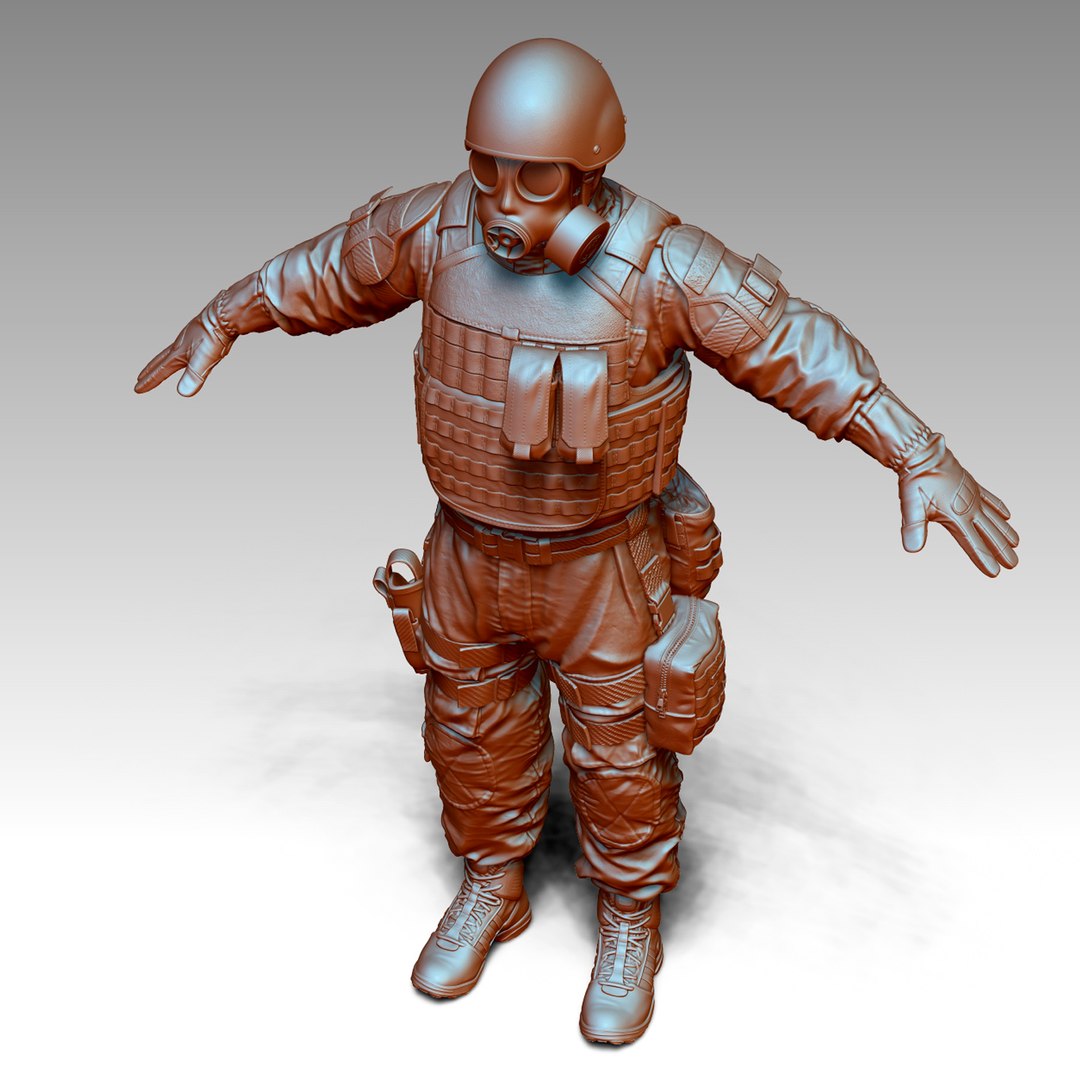 3d Zbrush Sas Soldier Set Model