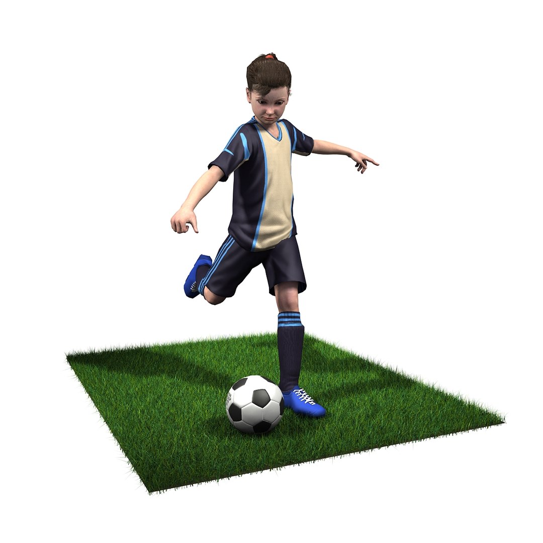 Girl Soccer Player Rigged 3D Model - TurboSquid 1450762