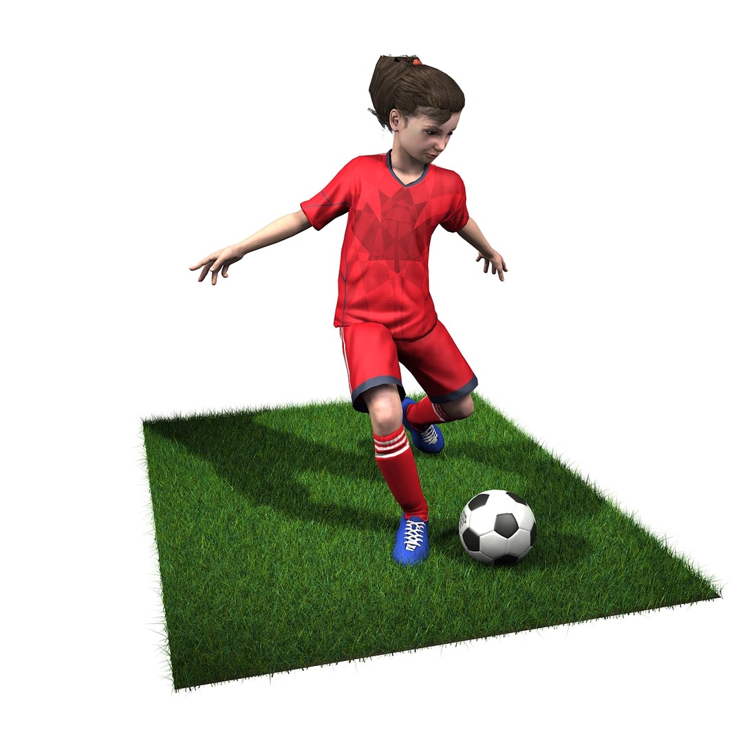 Girl Soccer Player Rigged 3D Model - TurboSquid 1450762
