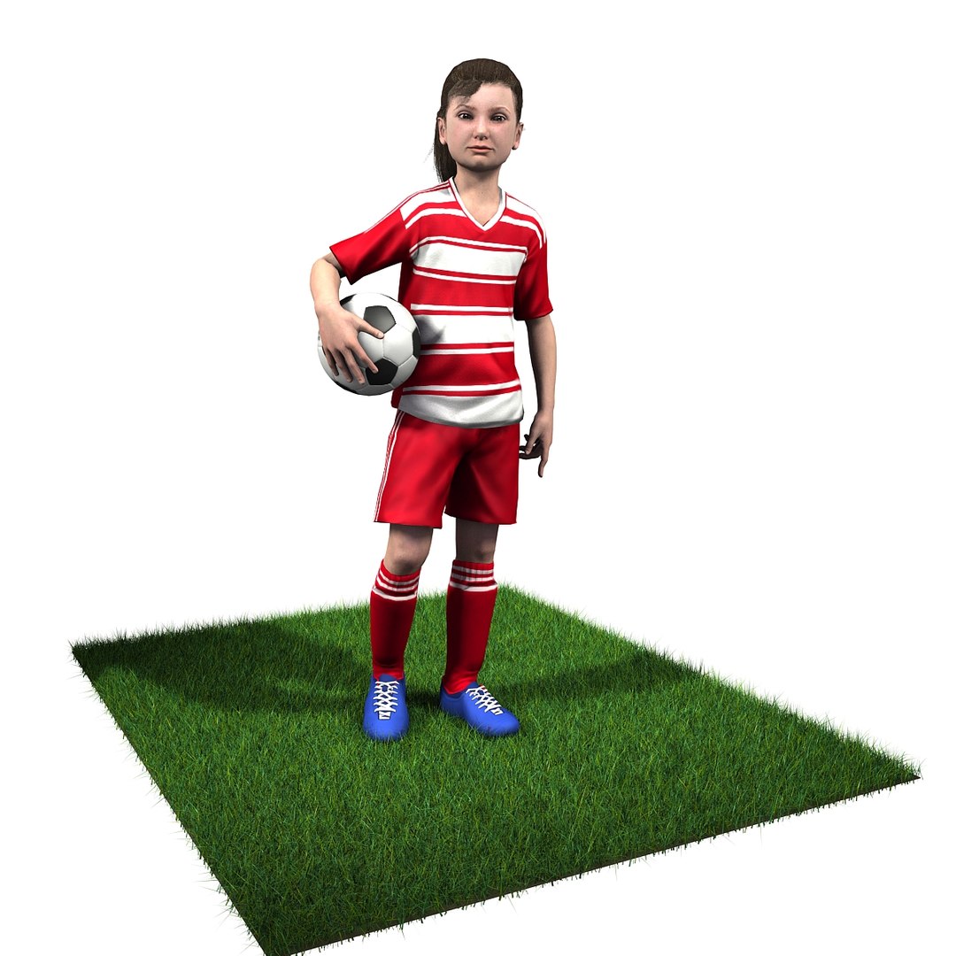 Girl Soccer Player Rigged 3D Model - TurboSquid 1450762