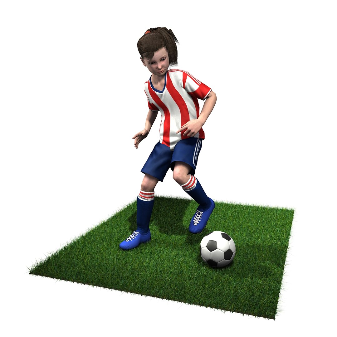 Girl Soccer Player Rigged 3D Model - TurboSquid 1450762