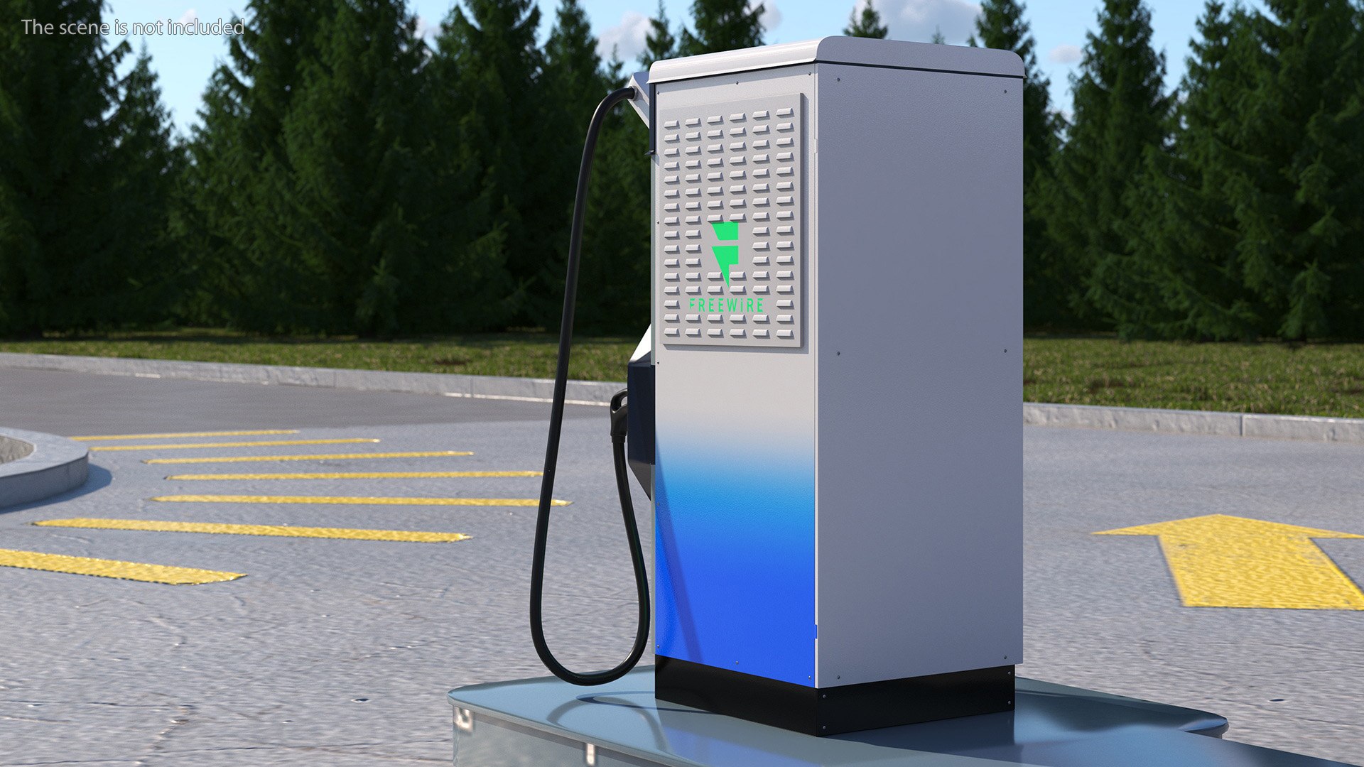 Freewire Ultrafast EV Boost Charger 200 Blue Rigged For Maya 3D Model ...