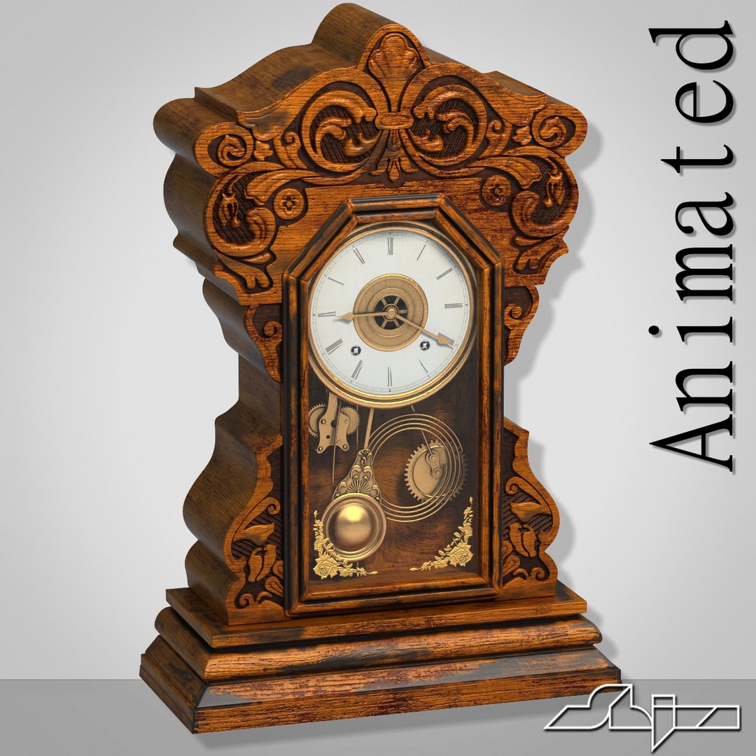 3dsmax Old Table Clock Animation