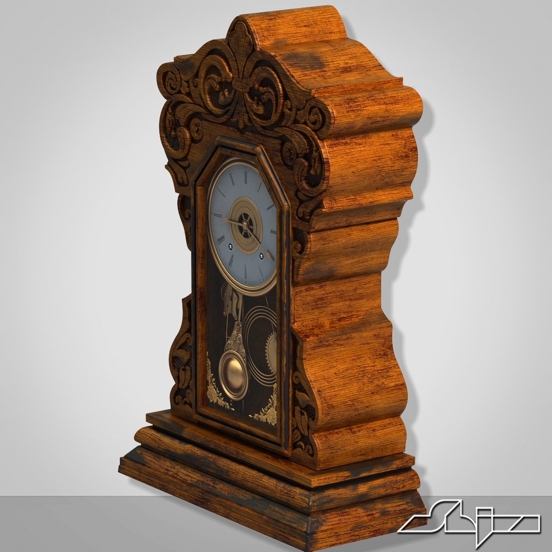 3dsmax Old Table Clock Animation