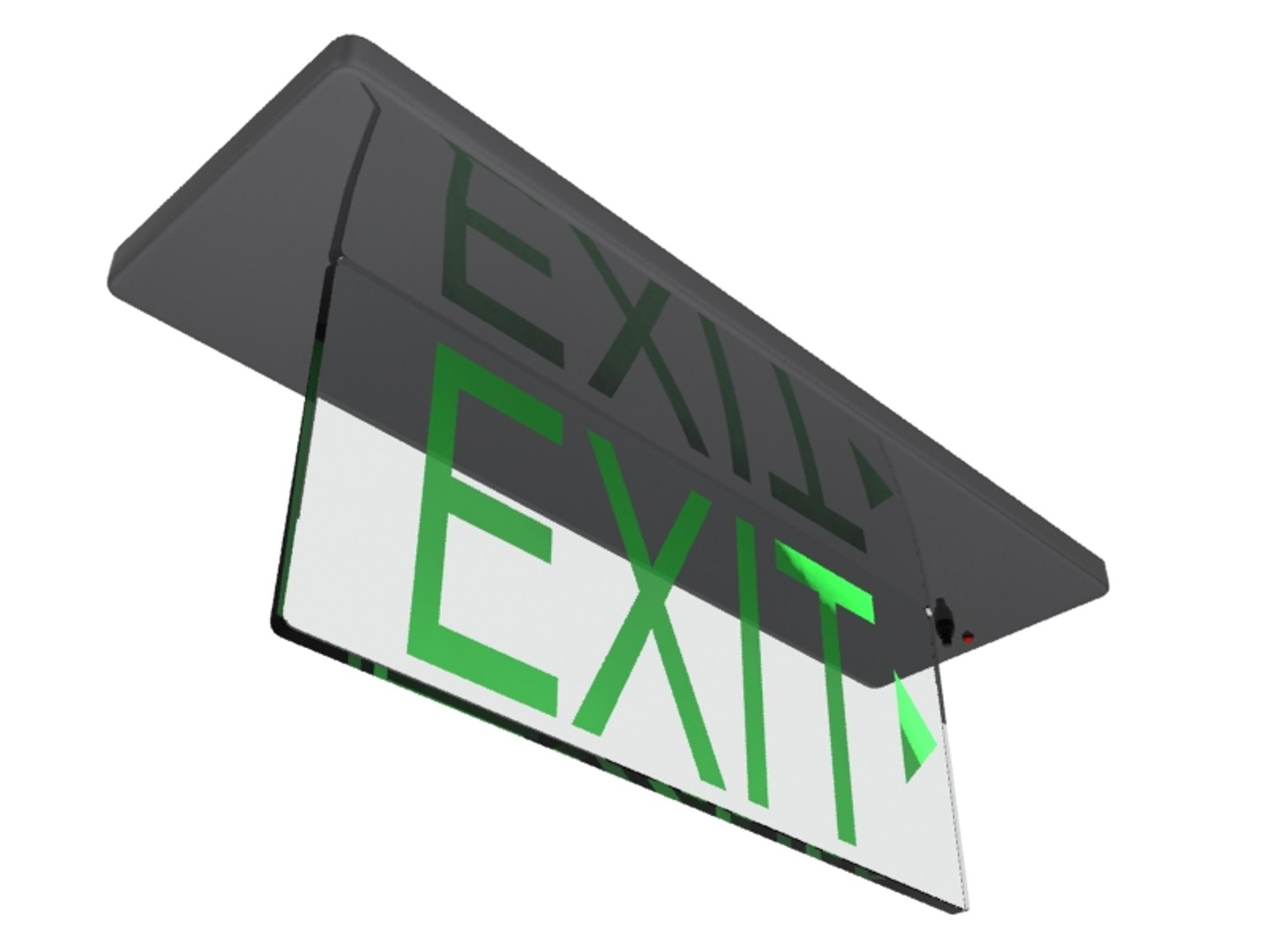 Glass Exit Sign 3d Max