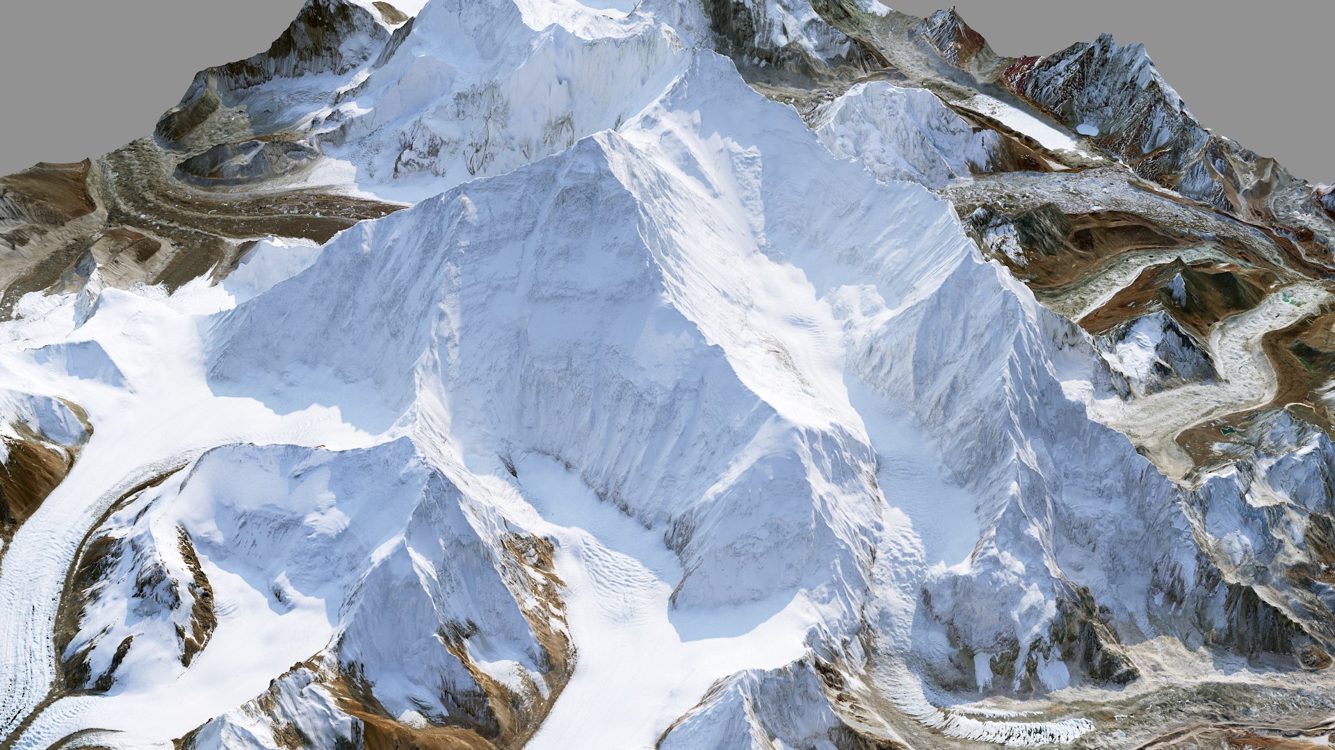 3D Everest Mountain Range V2 Model - TurboSquid 1870235
