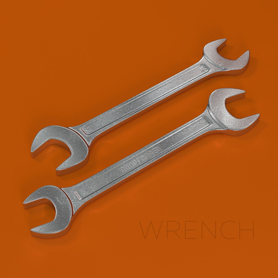 forged wrench 3d max