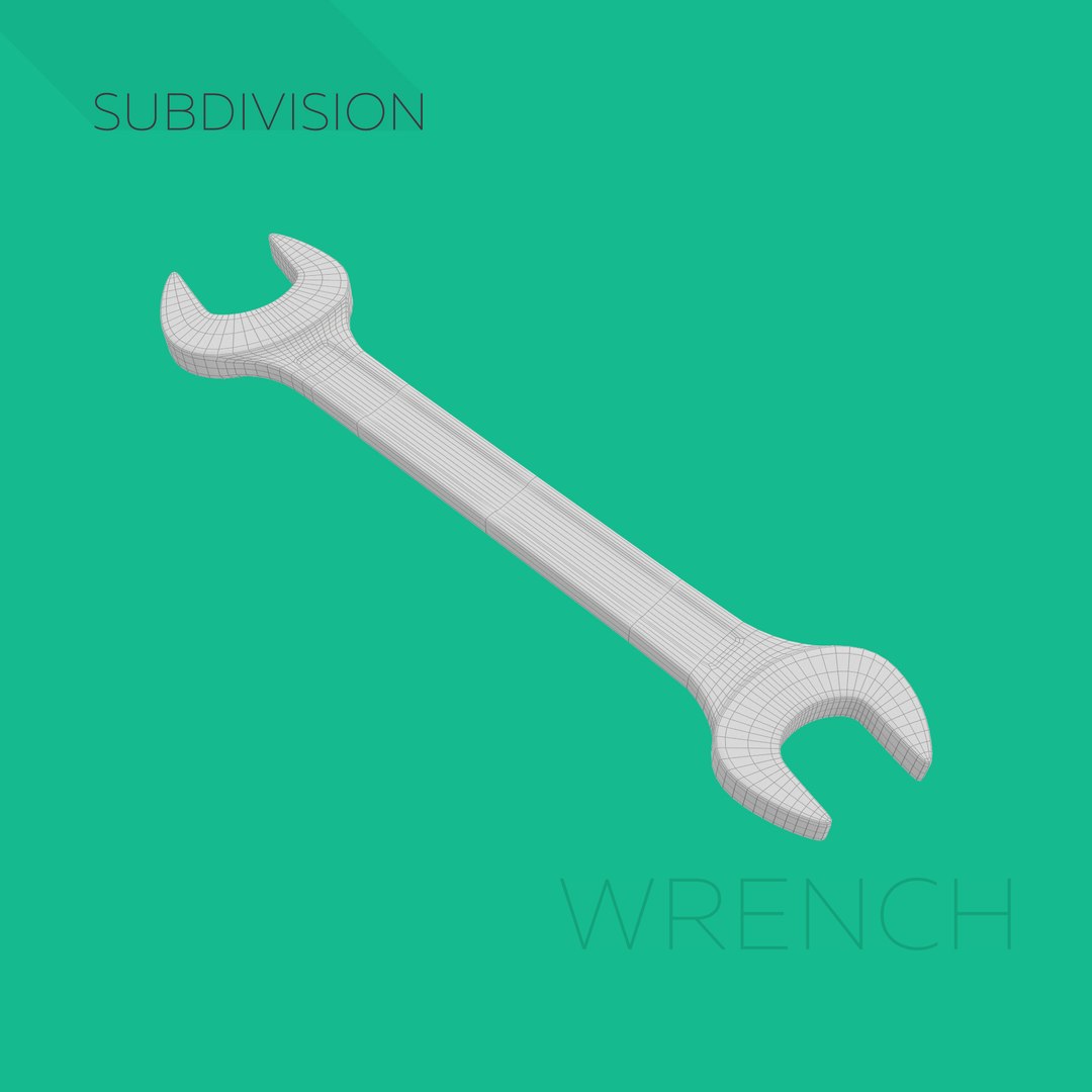 forged wrench 3d max