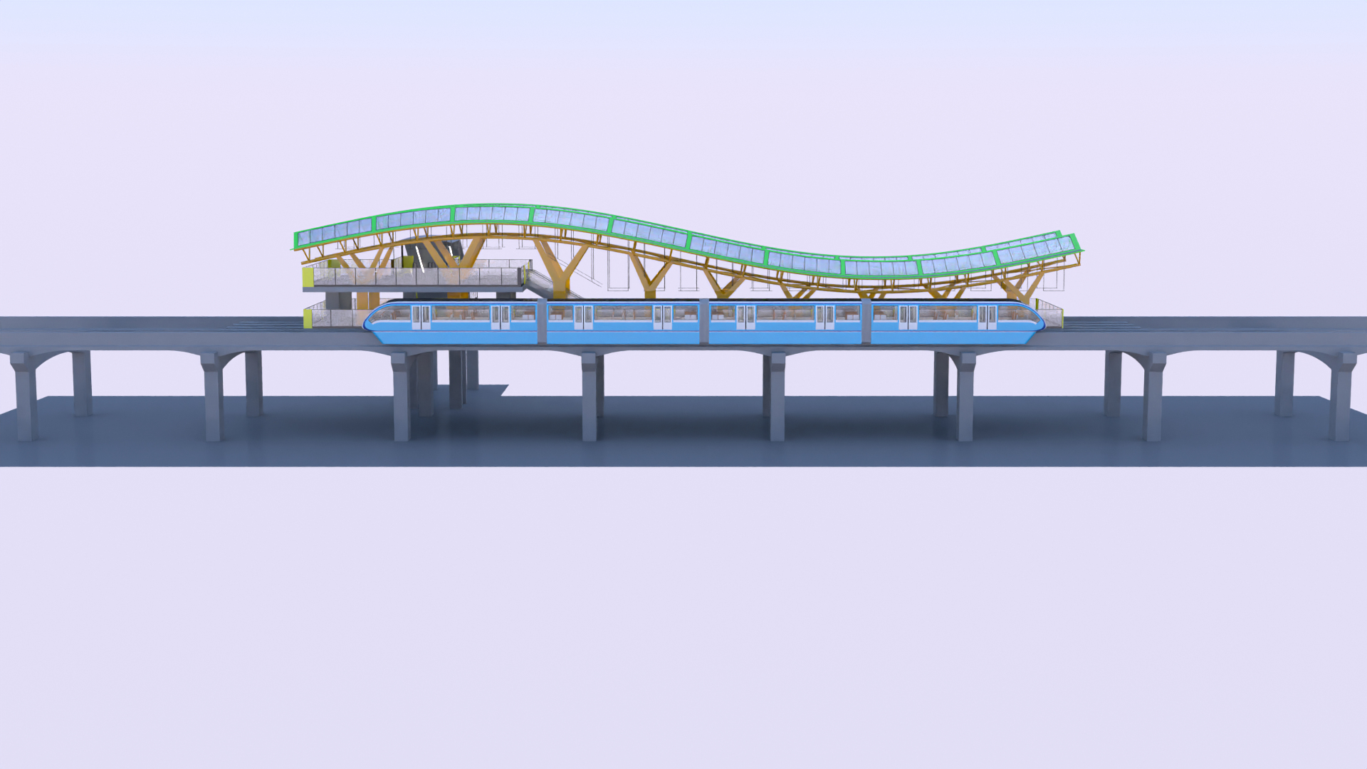 3D Monorail Stations Collection IX 2024 Model - TurboSquid 2192549
