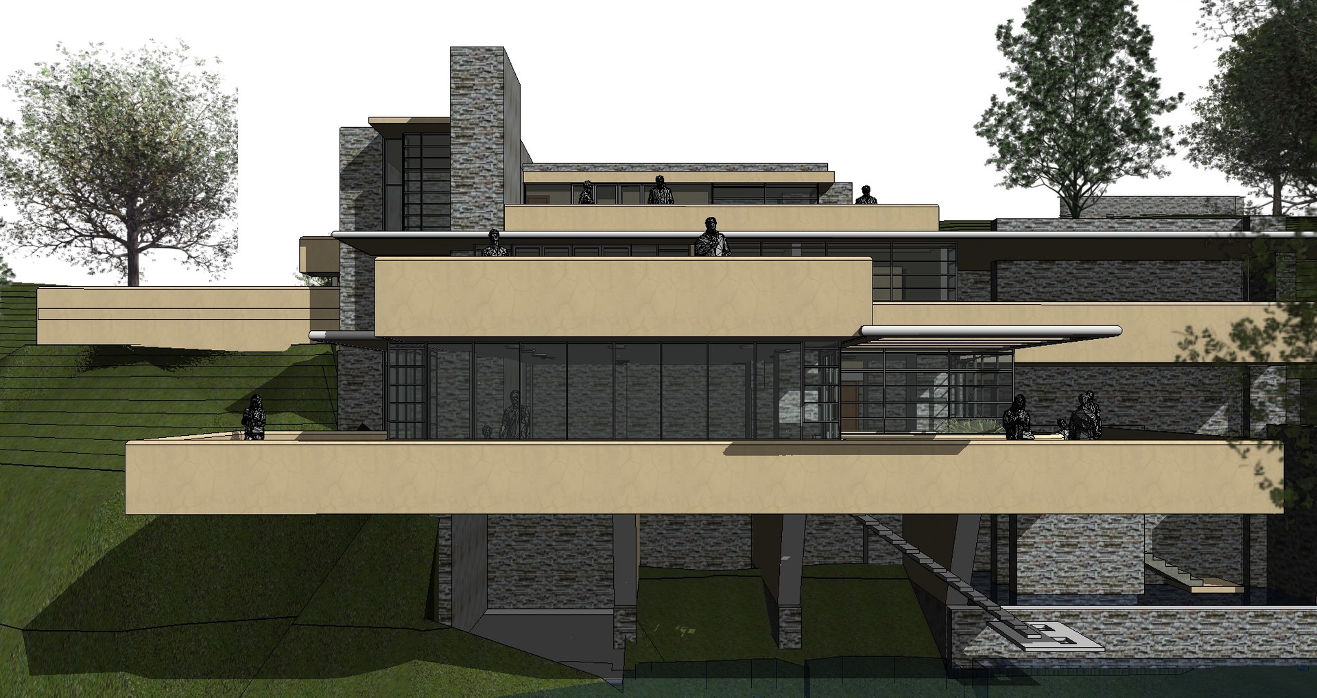 Revit Building House 3D Model - TurboSquid 1437575