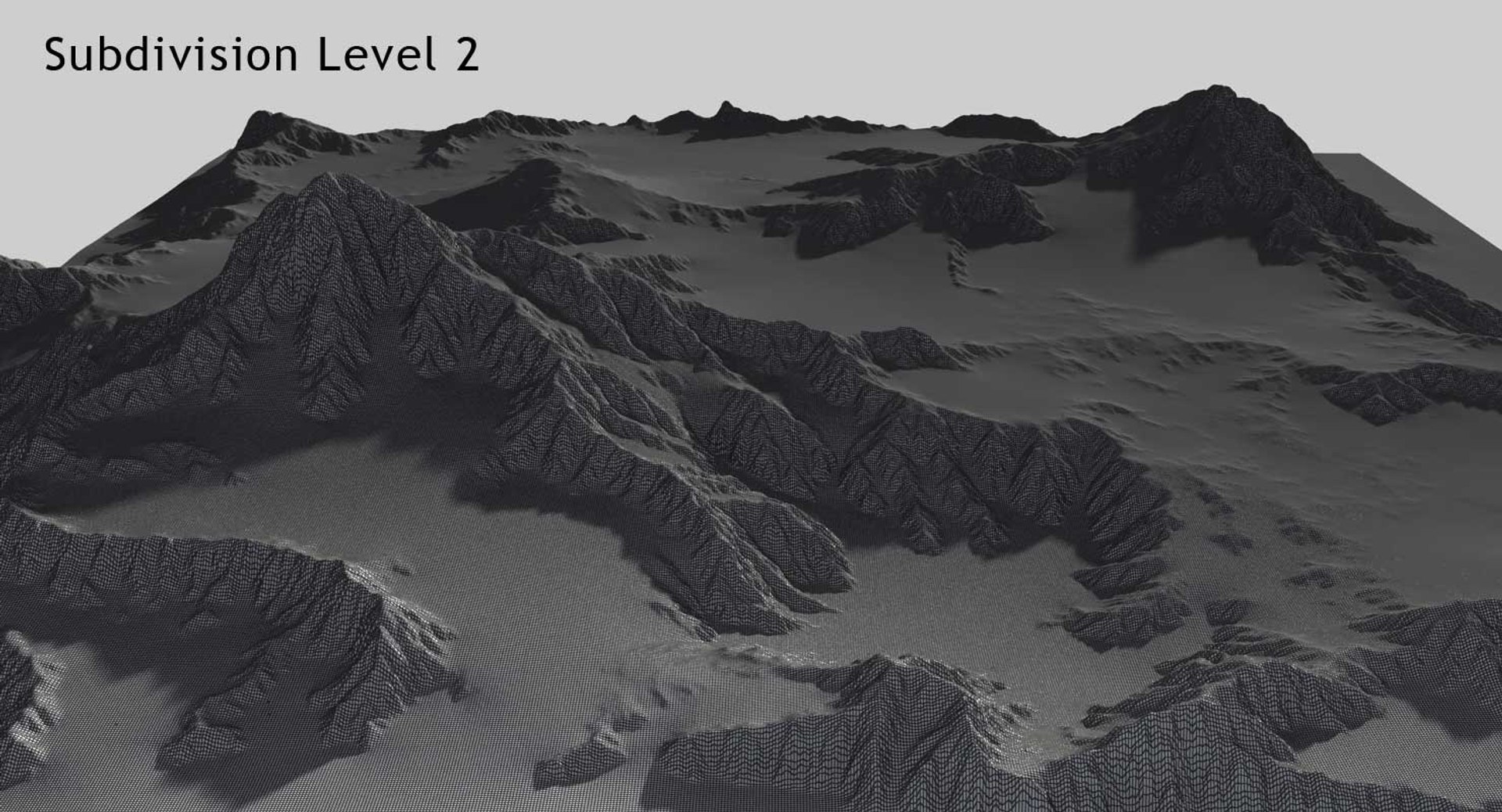 3d Mountain Range Landscape Terrain Model