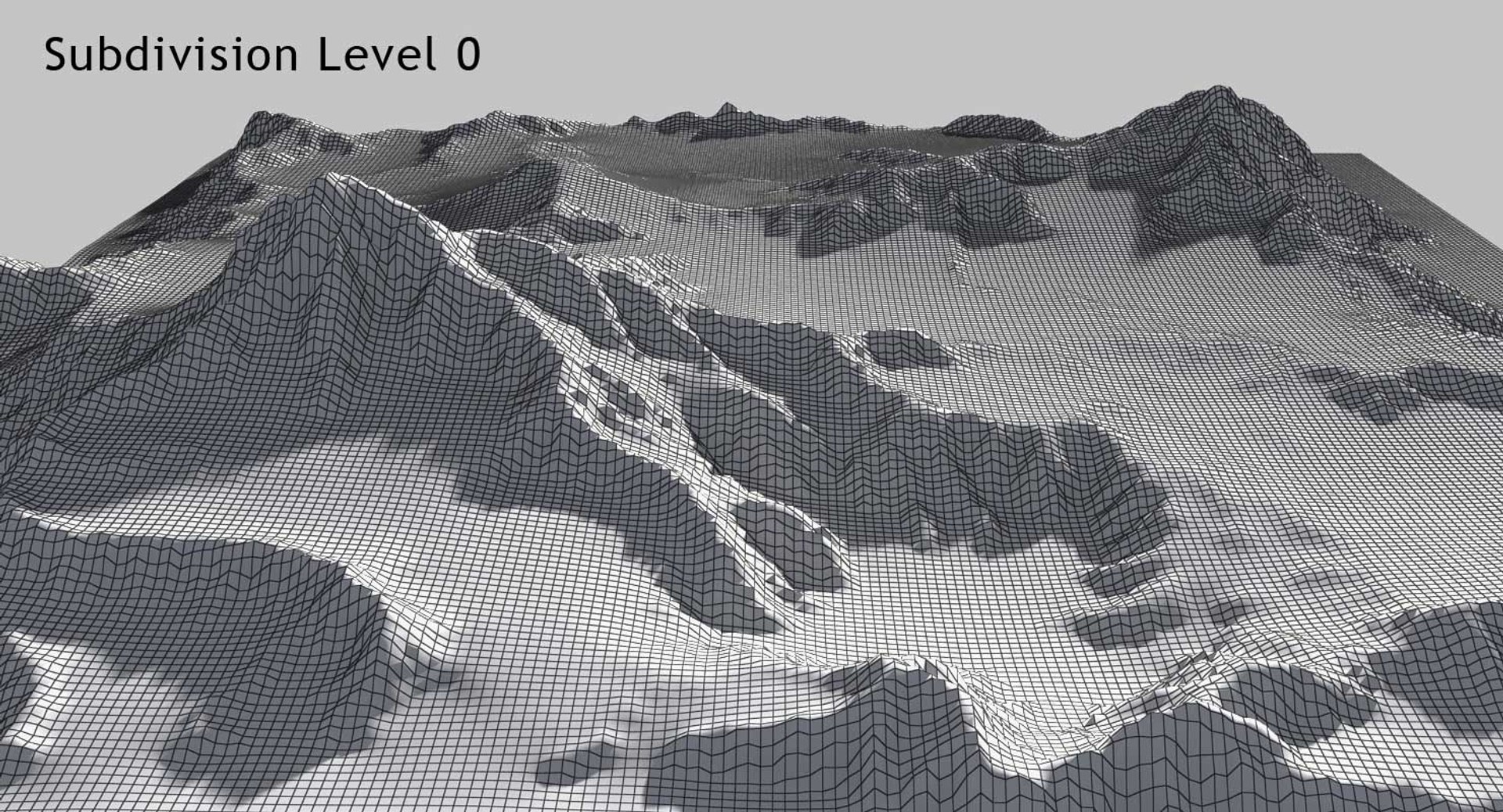 3d Mountain Range Landscape Terrain Model