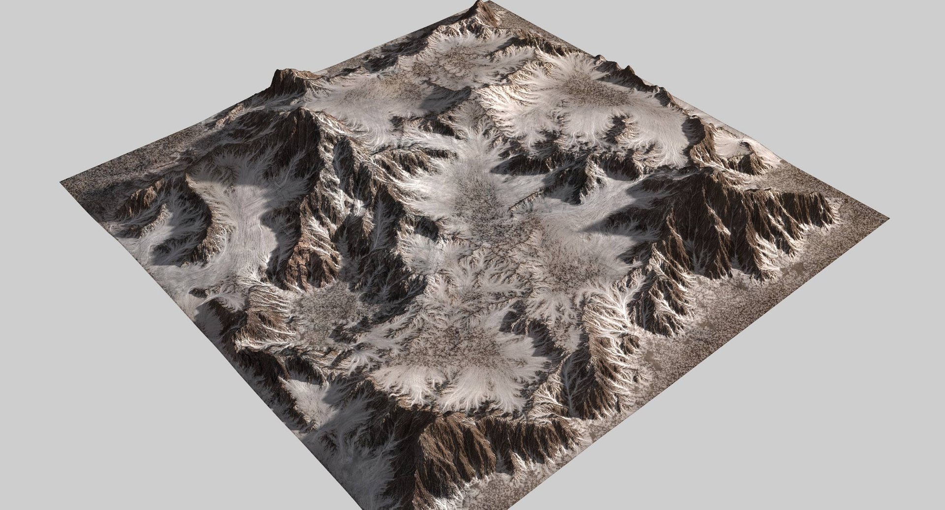 3d Mountain Range Landscape Terrain Model