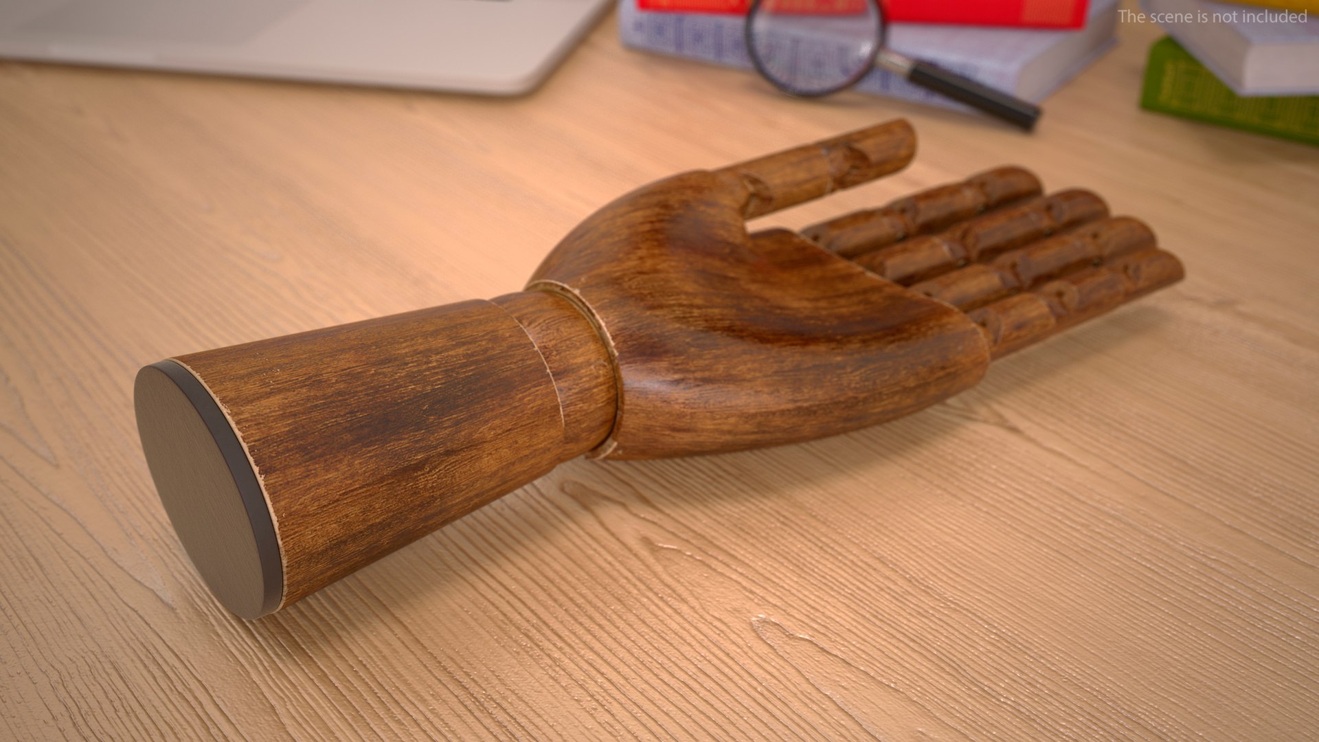 Wooden Hand With Posable Fingers Dark 3D Model - TurboSquid 1992587