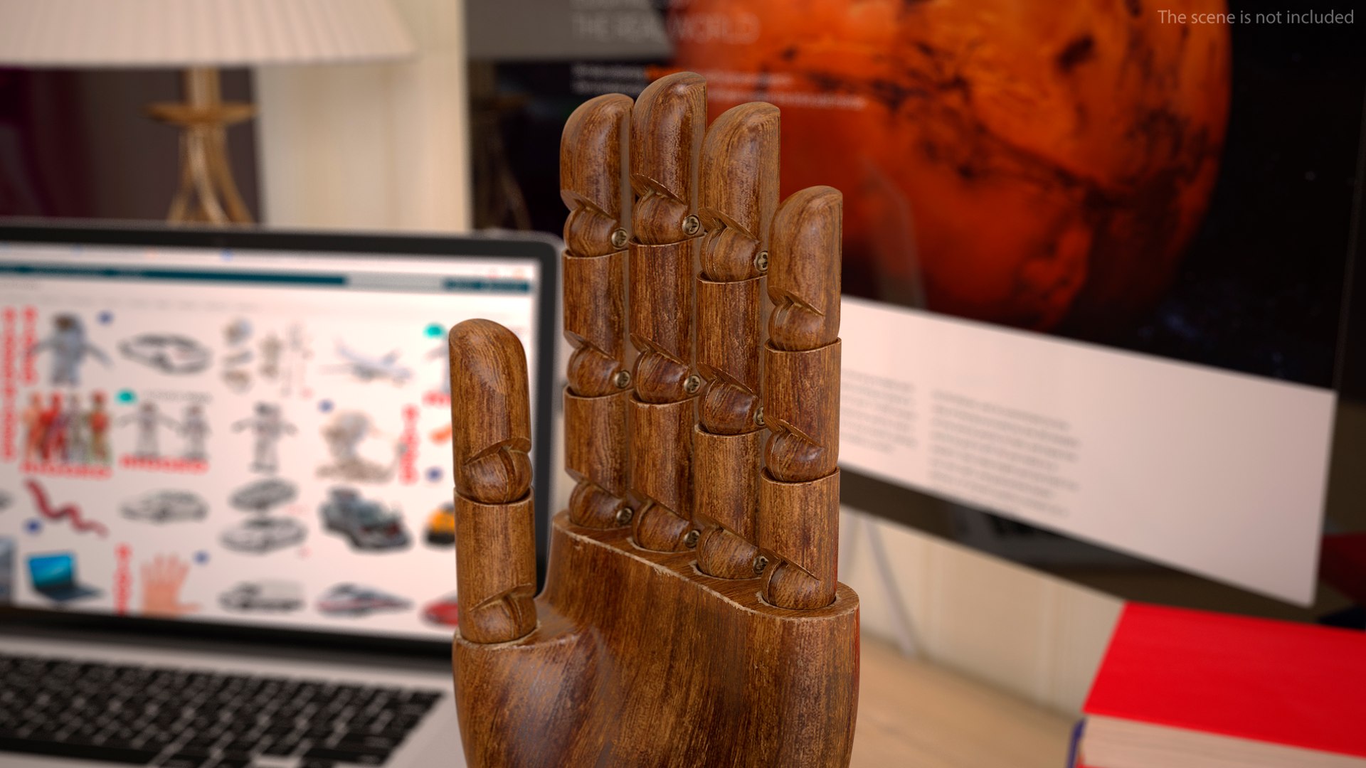 Wooden Hand With Posable Fingers Dark 3D Model - TurboSquid 1992587