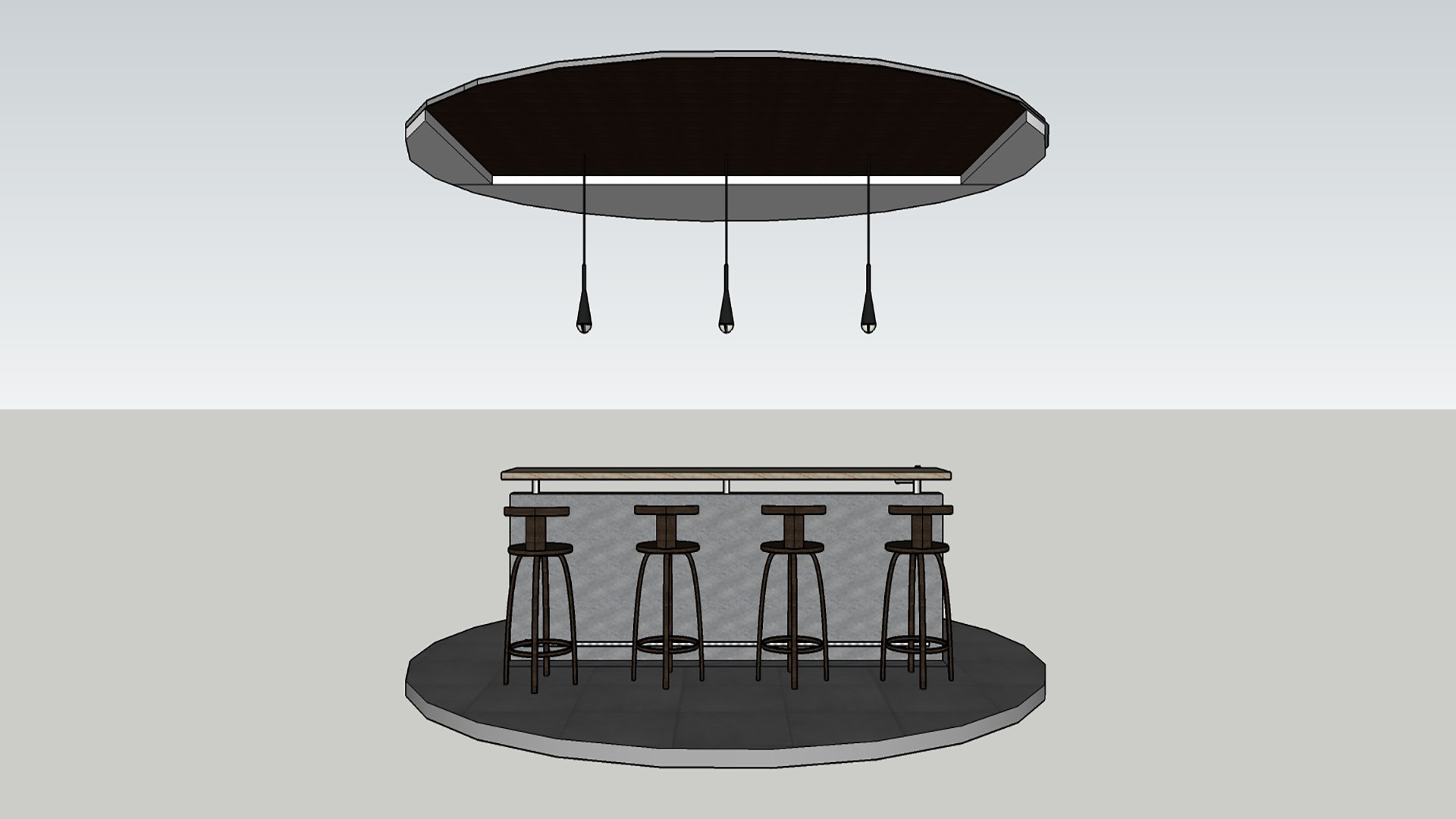 Free Simple Modern Bar Design 3D Model - TurboSquid 1850241