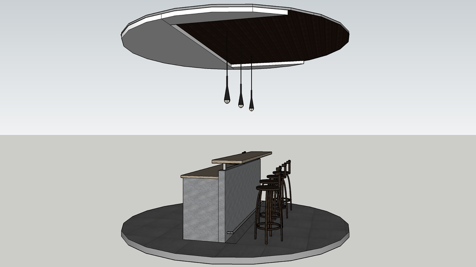 Free Simple Modern Bar Design 3D Model - TurboSquid 1850241