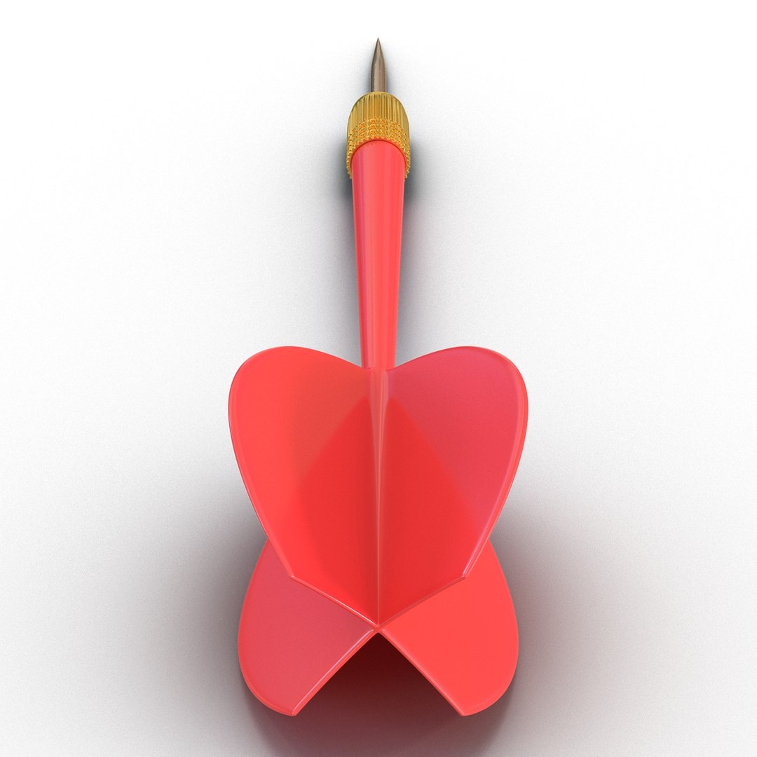 Dart Needle 2 Red 3d Max