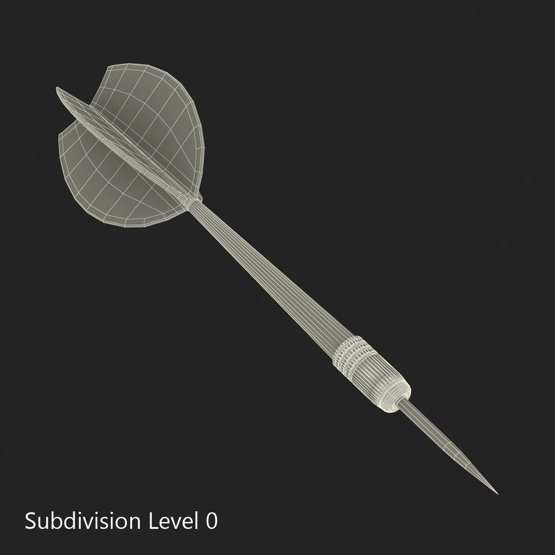 Dart Needle 2 Red 3d Max