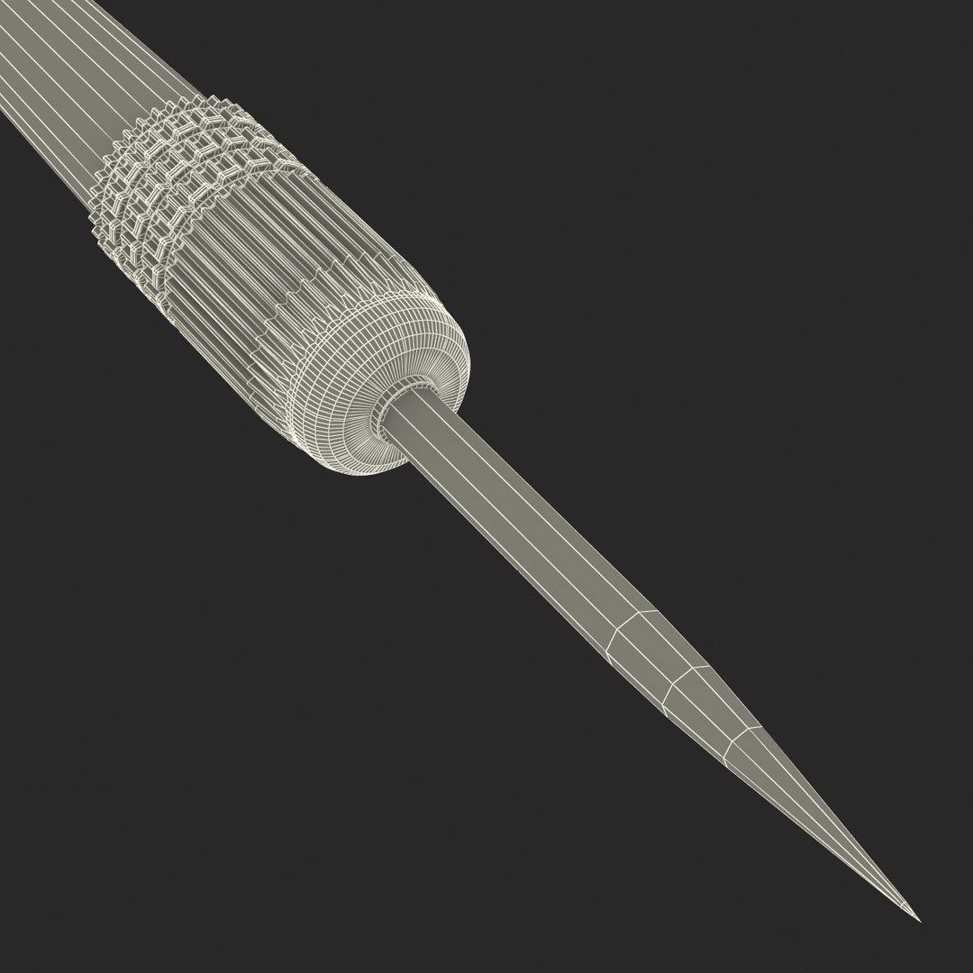 Dart Needle 2 Red 3d Max