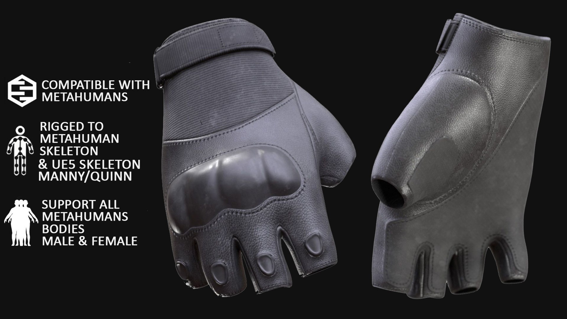 Skydiving Gloves 47 - All MH Bodies UE5 Skeletons - Rigged 3D Model ...