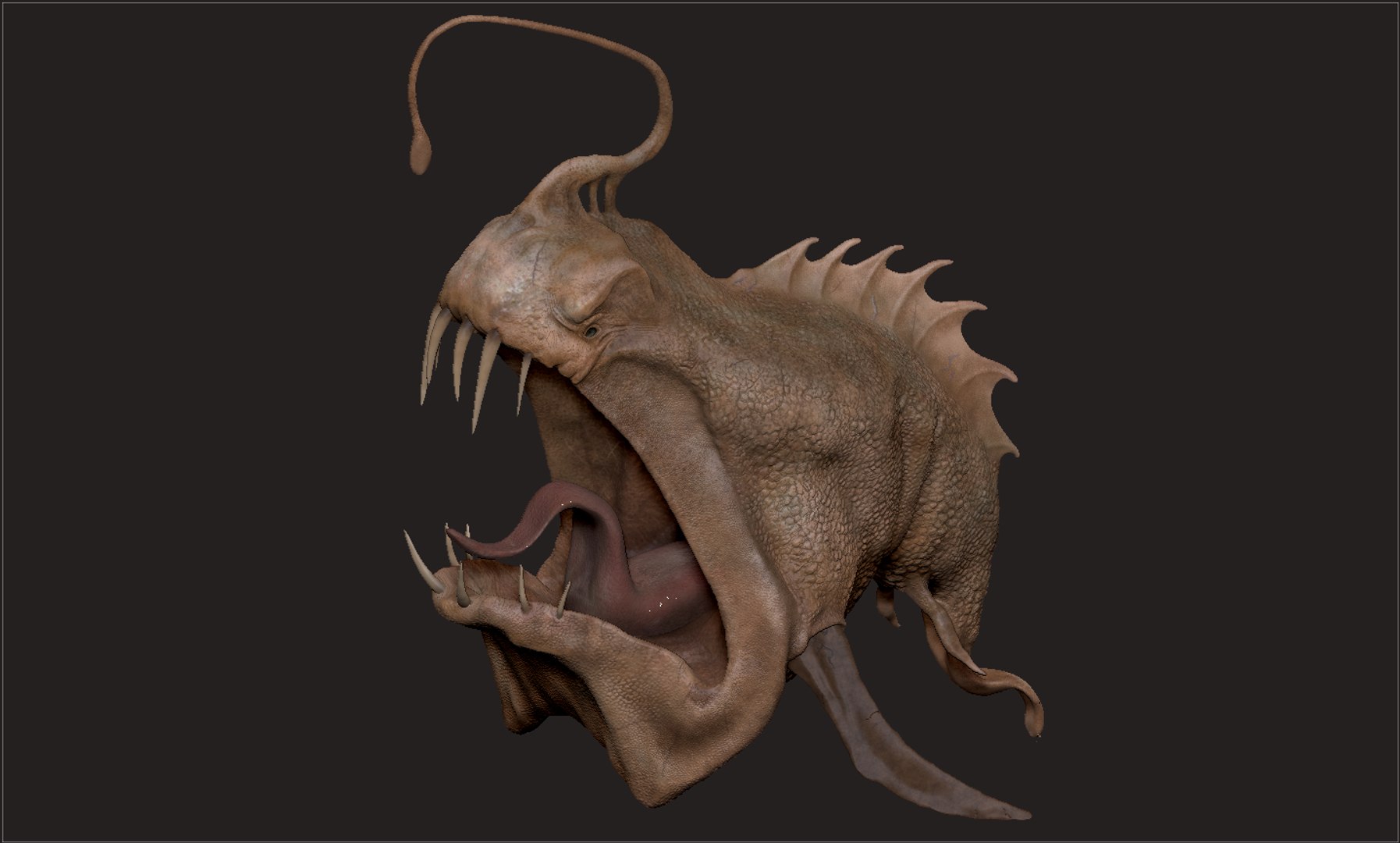 3d angler fish