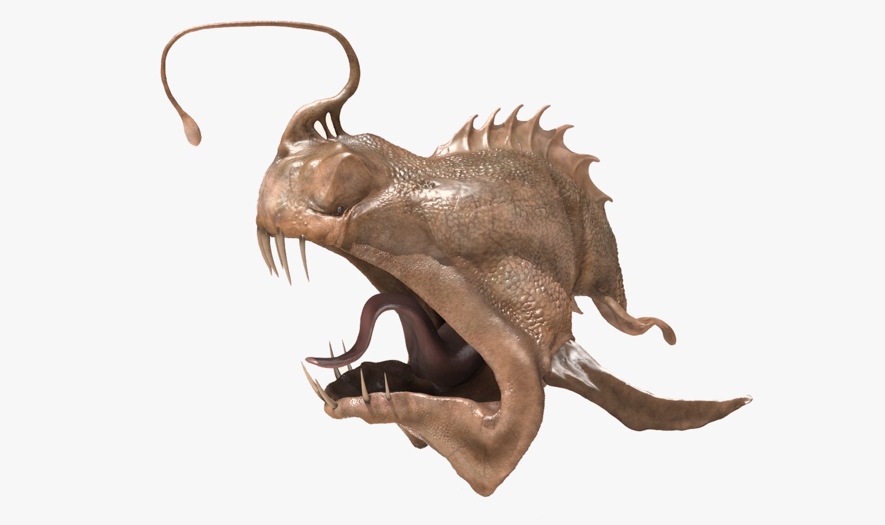 3d angler fish