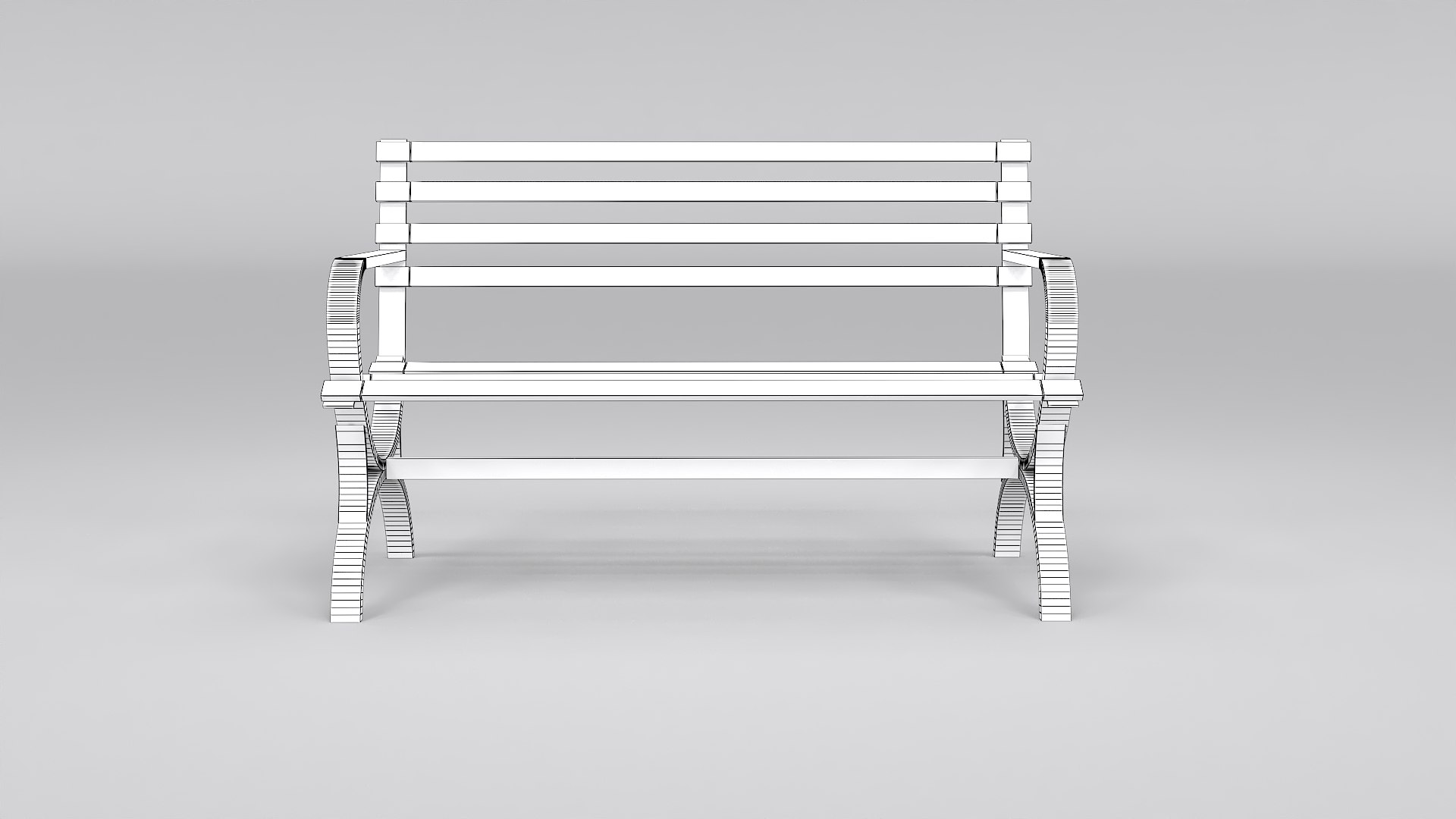 3D Model Outdoor Garden Bench 3D Model - TurboSquid 2408235