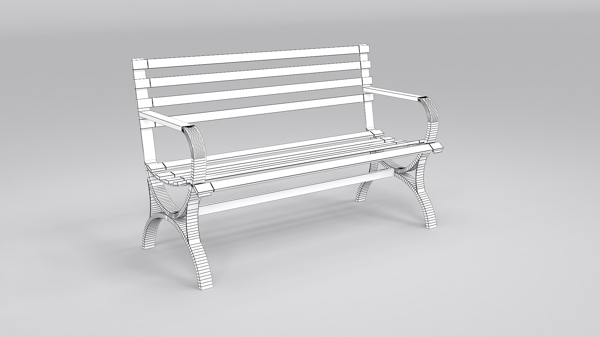 3D Model Outdoor Garden Bench 3D Model - TurboSquid 2408235
