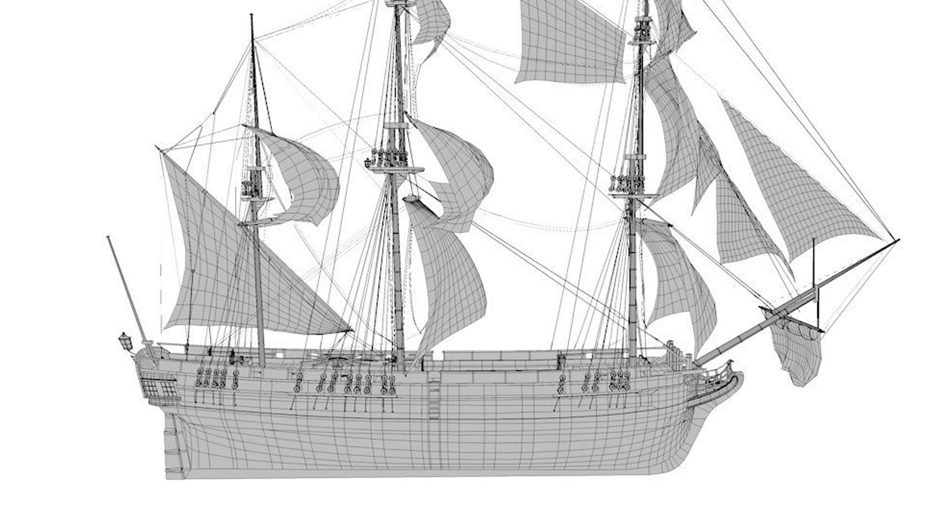 3D HMS Bounty Model - TurboSquid 2153812