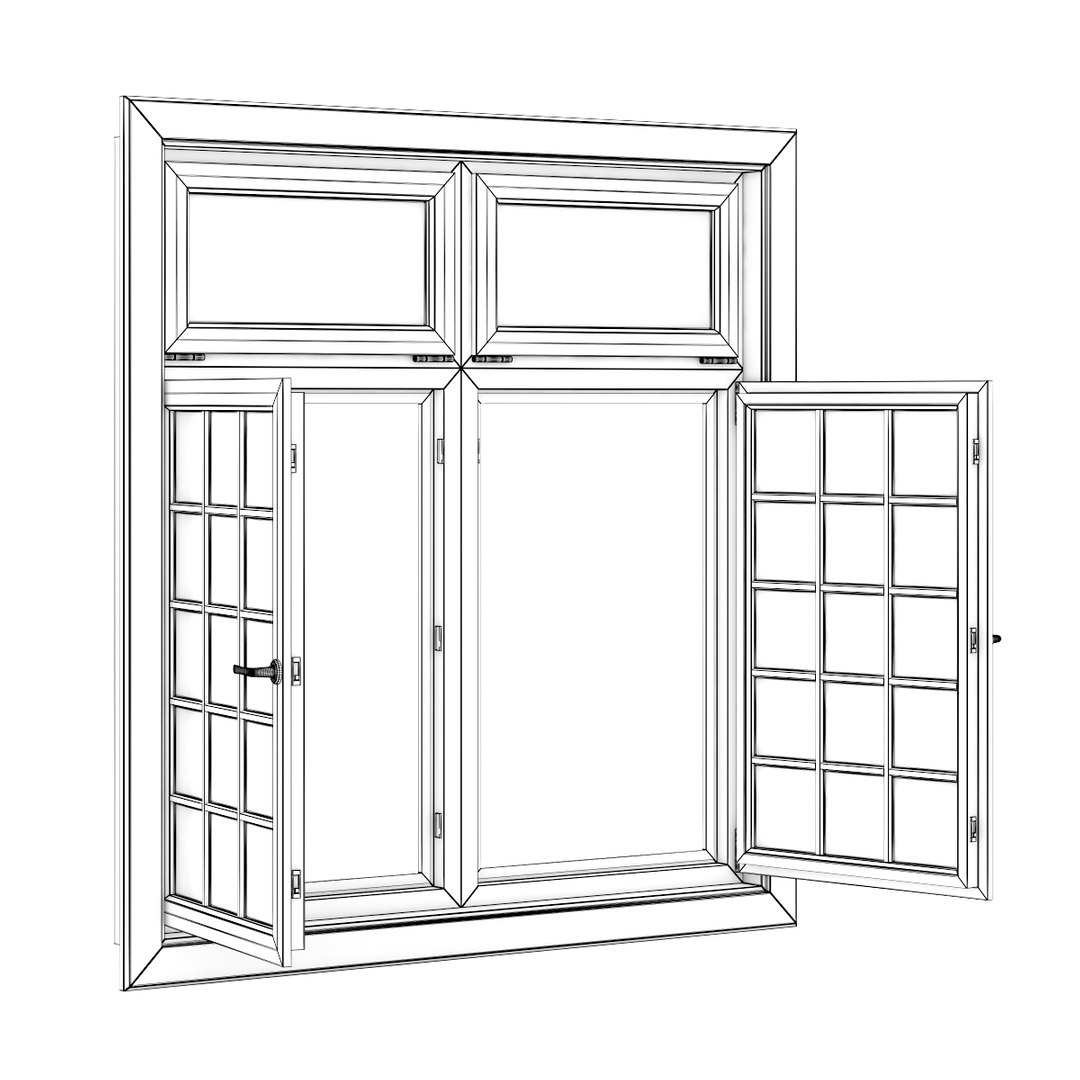 Openable Plastic Window 1940mm 3d Model