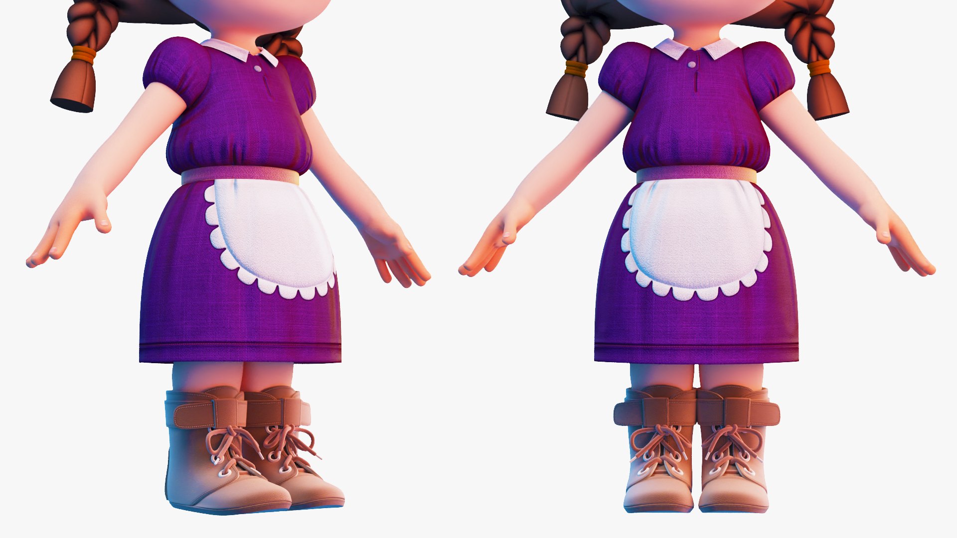 3D Cartoon Girl SG4FCR - TurboSquid 2085701